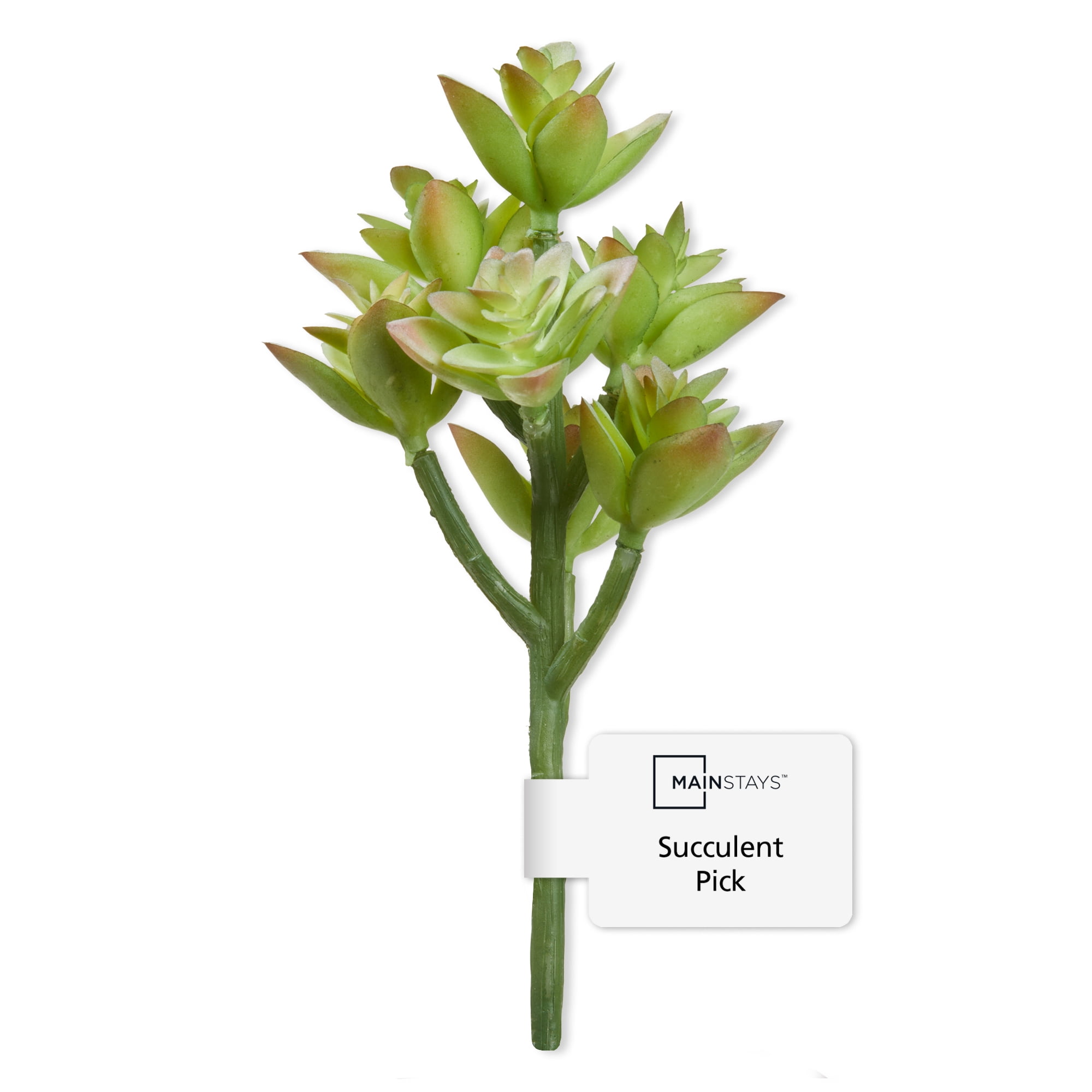 Mainstays Artificial Succulent Pick 2.75 x 6.8 Inch Green Faux Plant ...