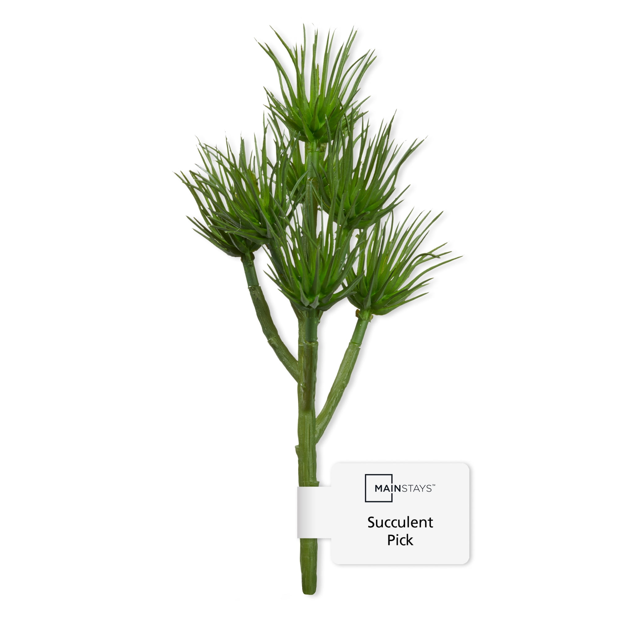 Mainstays Artificial Succulent Pick Green Spiked 3.5 x 7.25 inches for ...