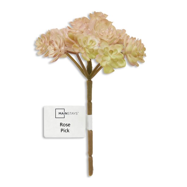 Mainstays Artificial Succulent Rose Pick 5 Inch Pink - Walmart Business ...