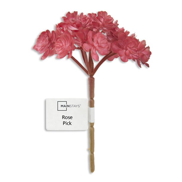 Mainstays Artificial Succulent Rose Pick 5 Inch Red - Walmart Business ...