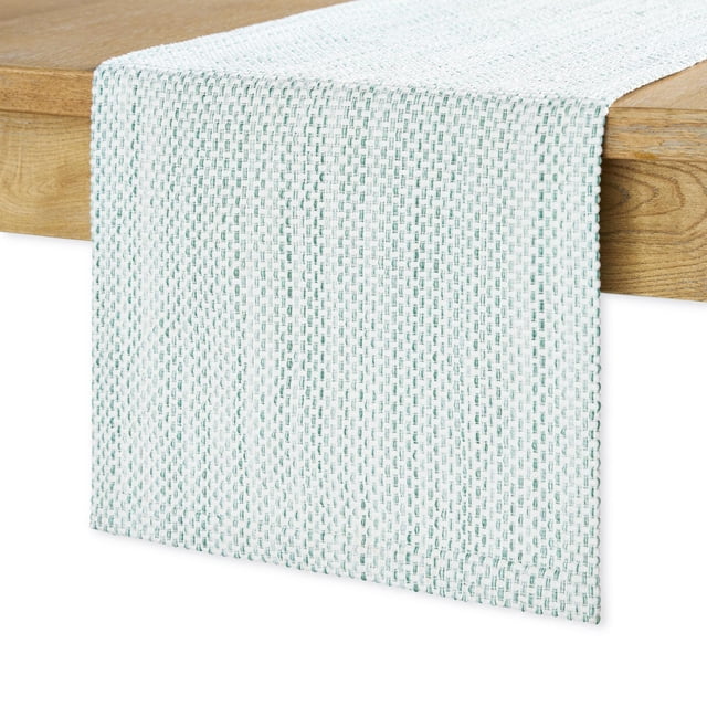 Mainstays Azye Woven Table Runner, Green, 14"W x 72"L, 1 Piece ...