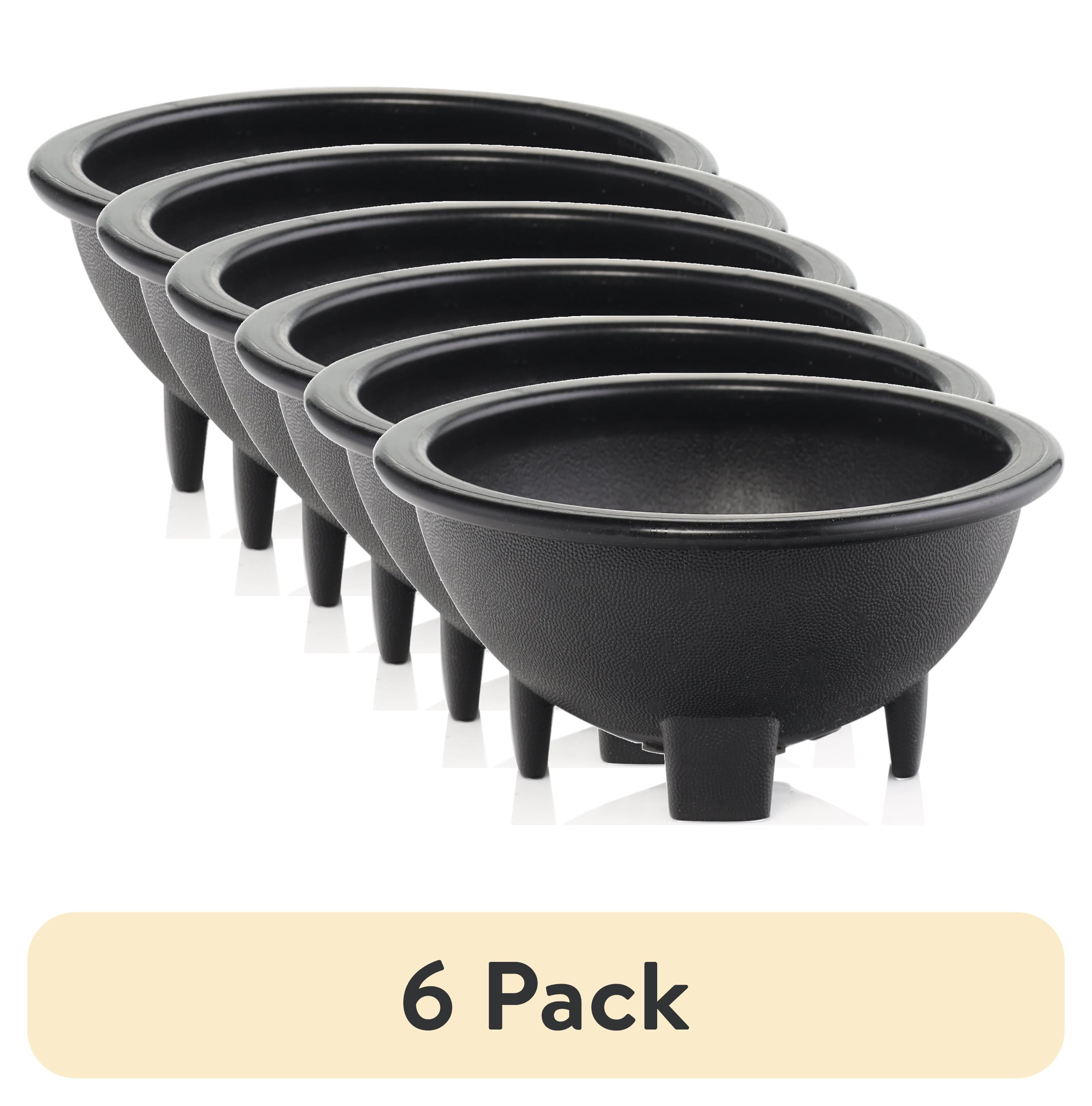 (6 pack) Mainstays BPA Free 10oz /0.3L Small Black Salsa Serving Dish ...