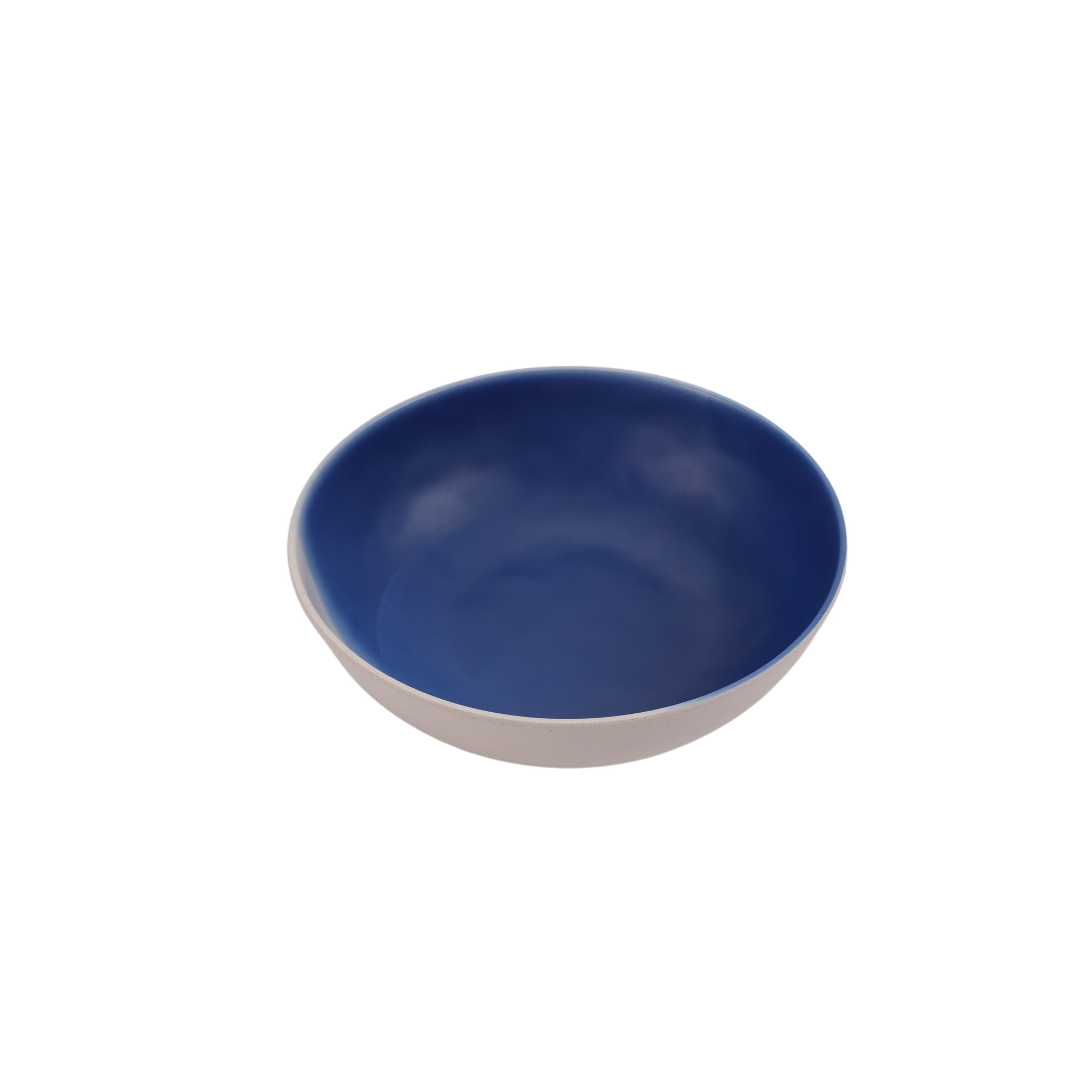Mainstays Bamboo Melamine Round Cereal Bowl, Blue Dip - Walmart.com