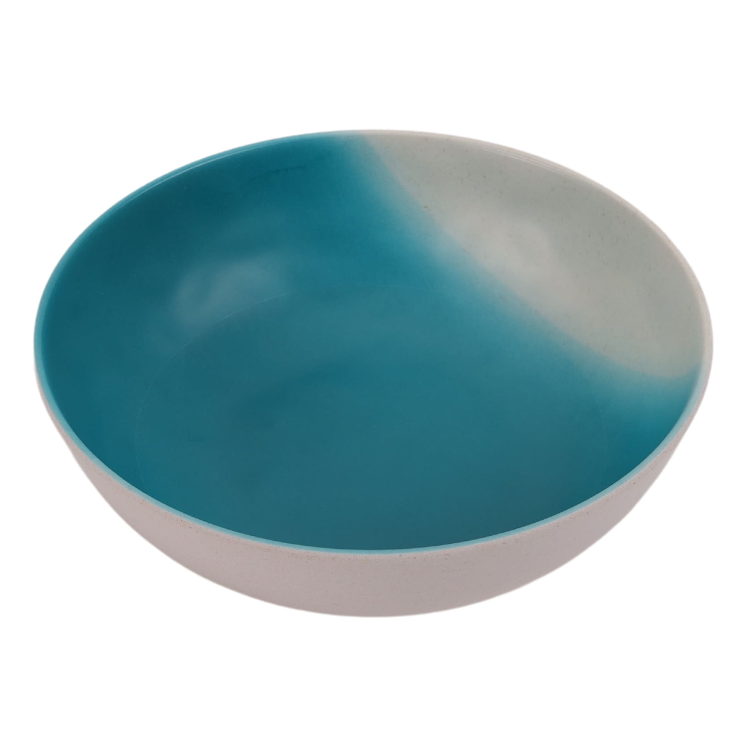 Mainstays Bamboo Melamine Round Cereal Bowl, Teal Dip - Walmart.com