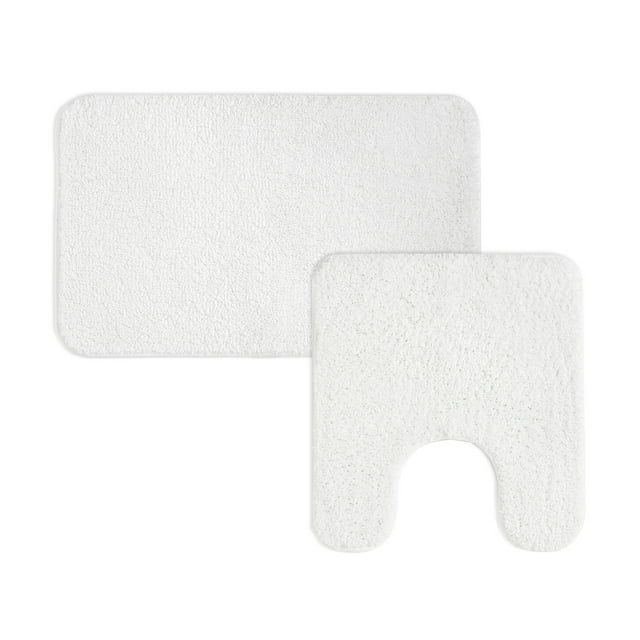Mainstays Basic 2 Piece Polyester Bath Rug Set, 20" x 32" Rug and ...
