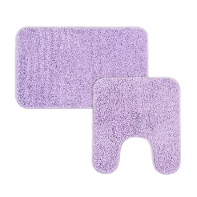 Mainstays Basic 2 Piece Polyester Bath Rug Set, 20" x 32" Rug and ...