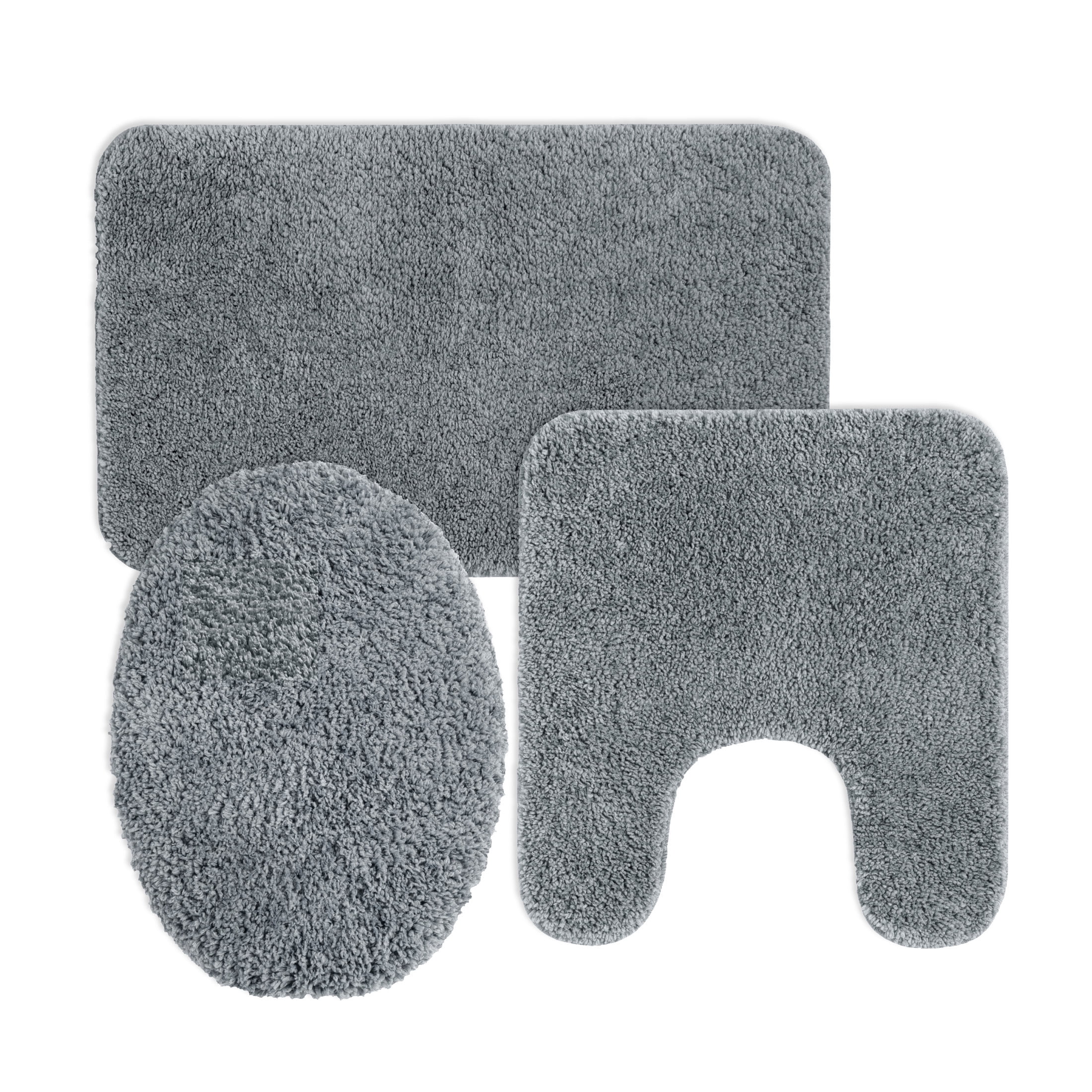 Mainstays Basic 3-Piece Polyester Bath Rug Set: 20"x32" Rug, Contour ...