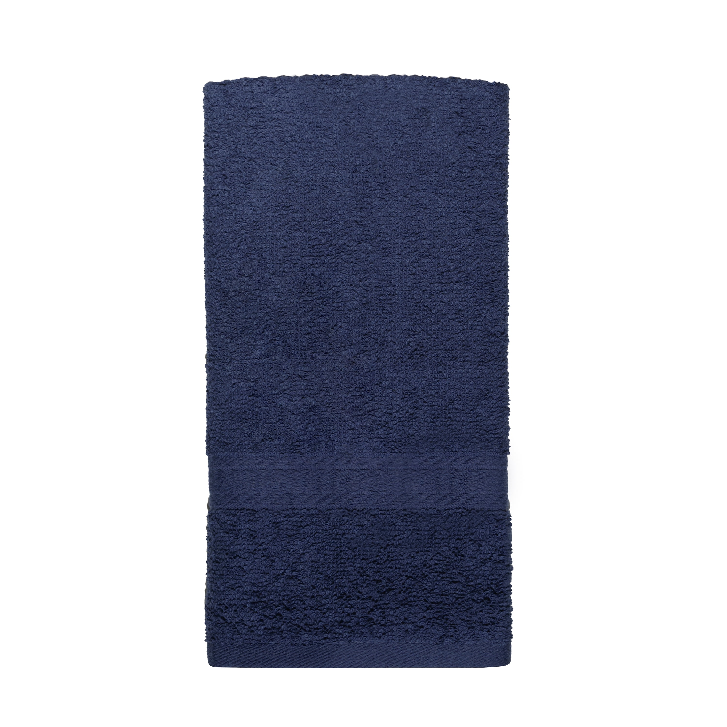 Mainstays Basic Bath Collection - Single Hand Towel, Solid Navy ...