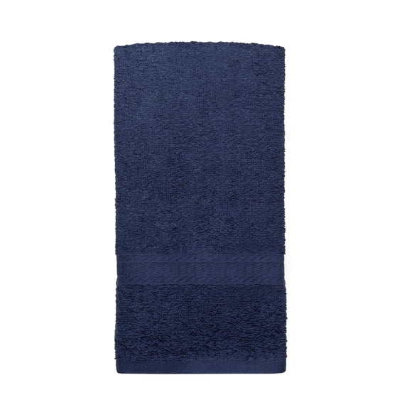 Mainstays Basic Bath Collection - Single Hand Towel, Solid Navy ...