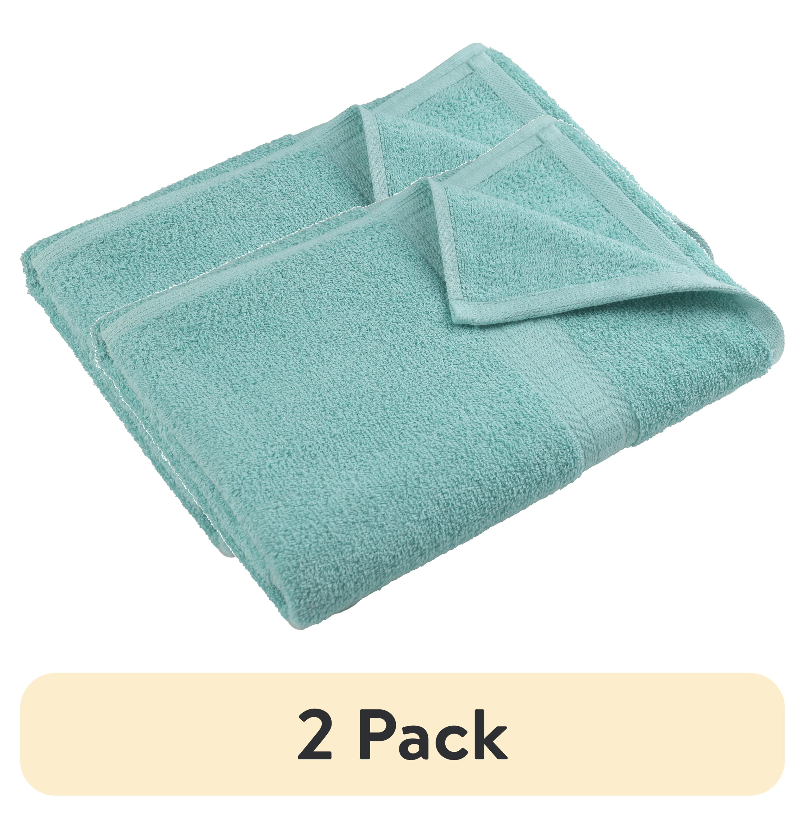 (2 pack) Mainstays Basic Bath Towel, Clearly Aqua, 27x52 - Walmart.com