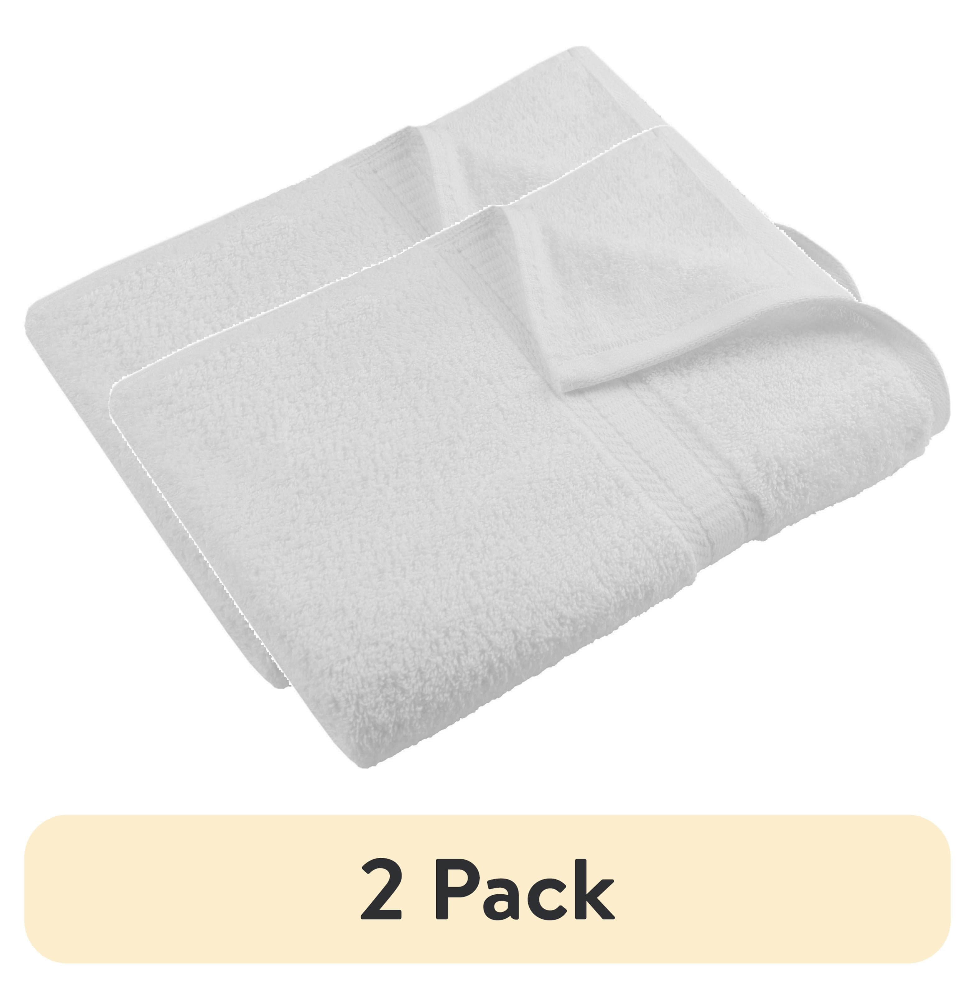 (2 pack) Mainstays Basic Bath Towel, White, 27x52 - Walmart.com