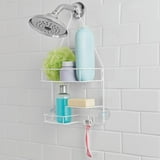 Mainstays Basic Hanging Shower Caddy with 2 Shelves, Soap Tray, and ...