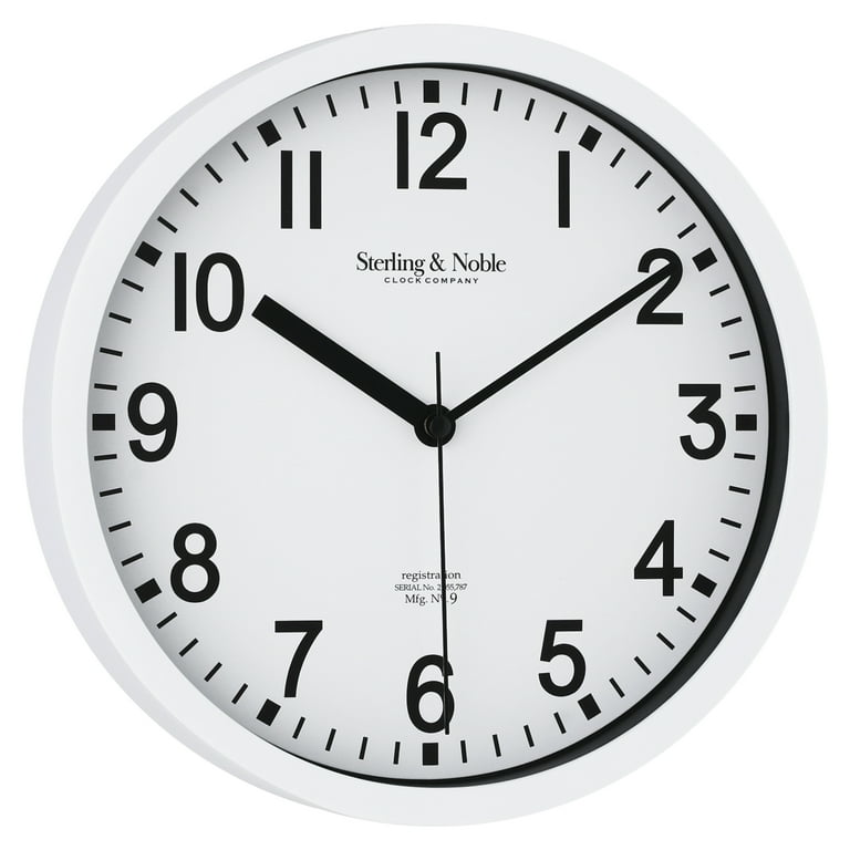 Mainstays Basic Indoor White Analog Round Modern Wall Clock