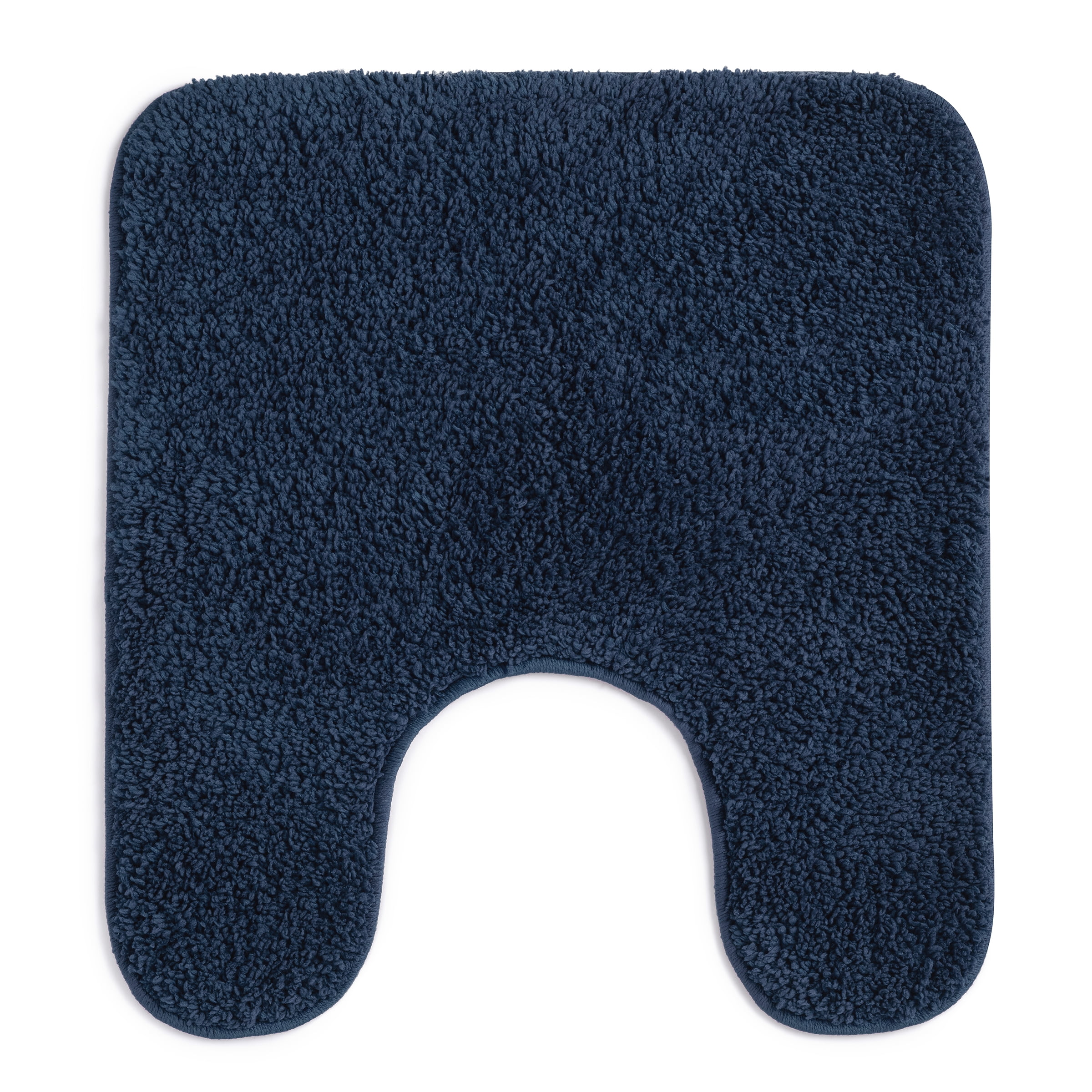 Mainstays Basic Polyester Contour Bath Rug, Blue Cove, 20" x 22 ...