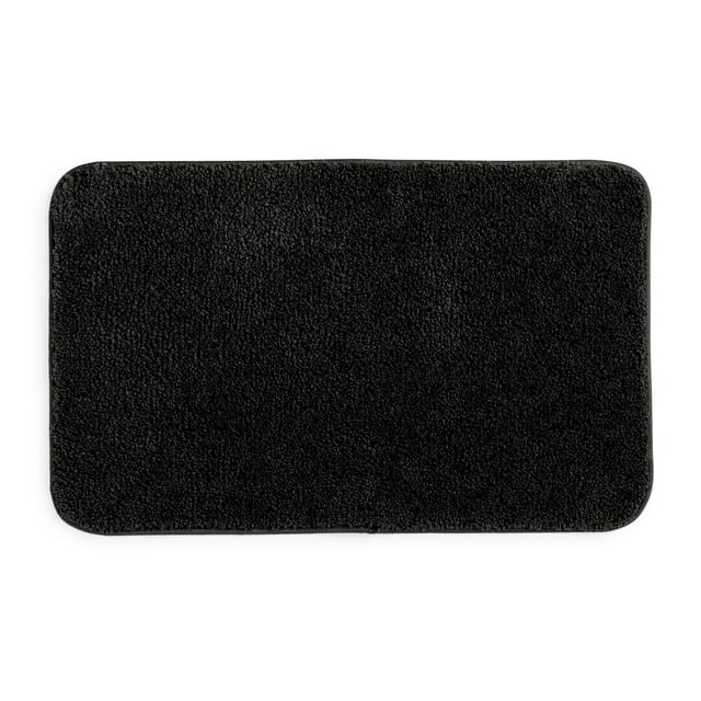 Mainstays Basic Polyester 20" x 32" Bath Rug, Black - Walmart.com