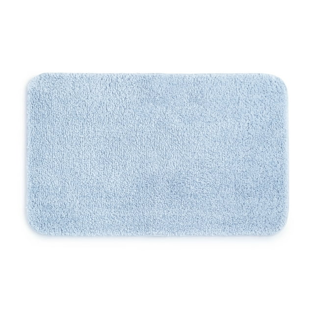Mainstays Basic Polyester 20" x 32" Bath Rug, Blue Shell - Walmart.com