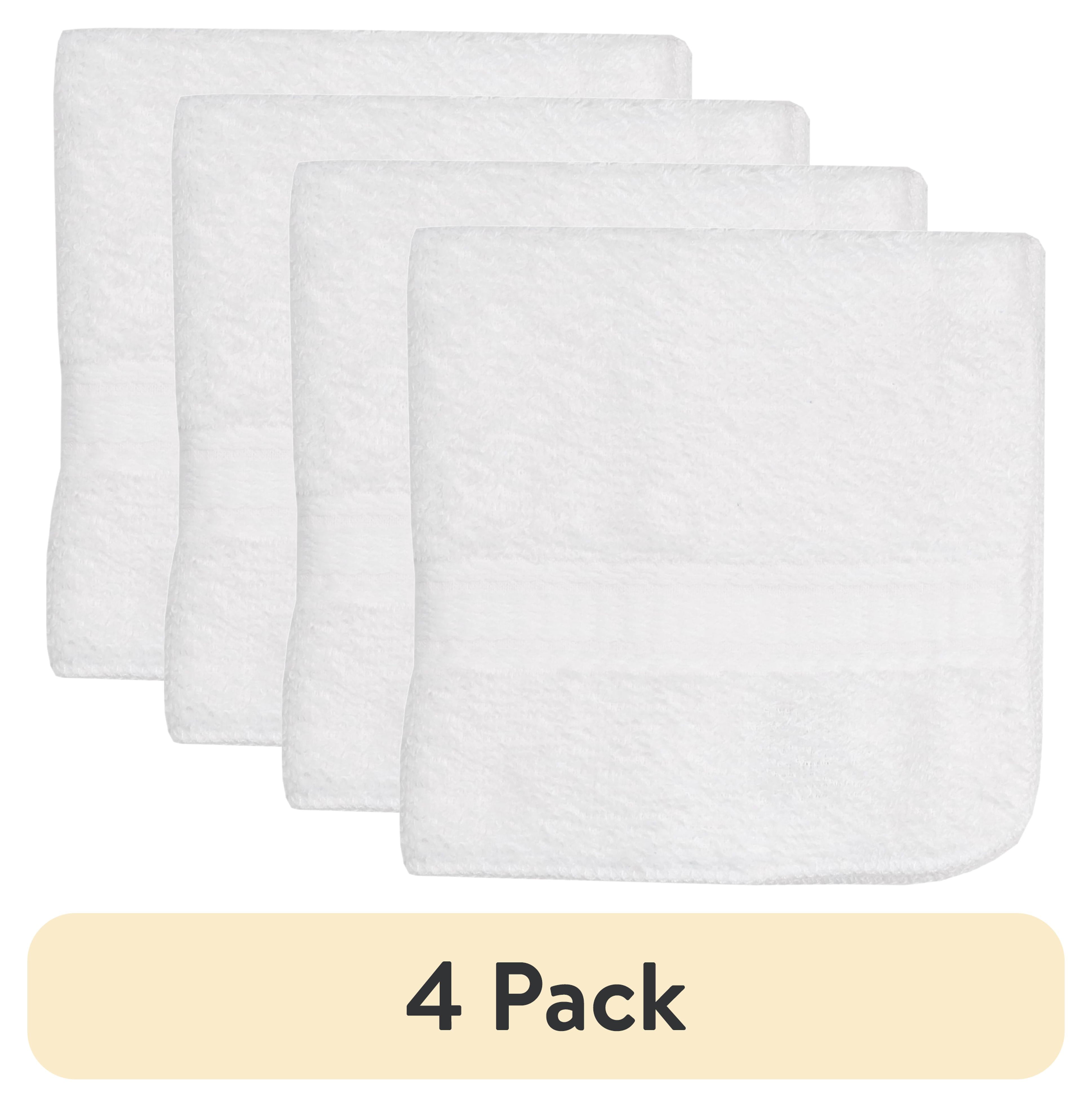 (4 pack) Mainstays 100% Cotton Washcloth, Super Soft and highly ...