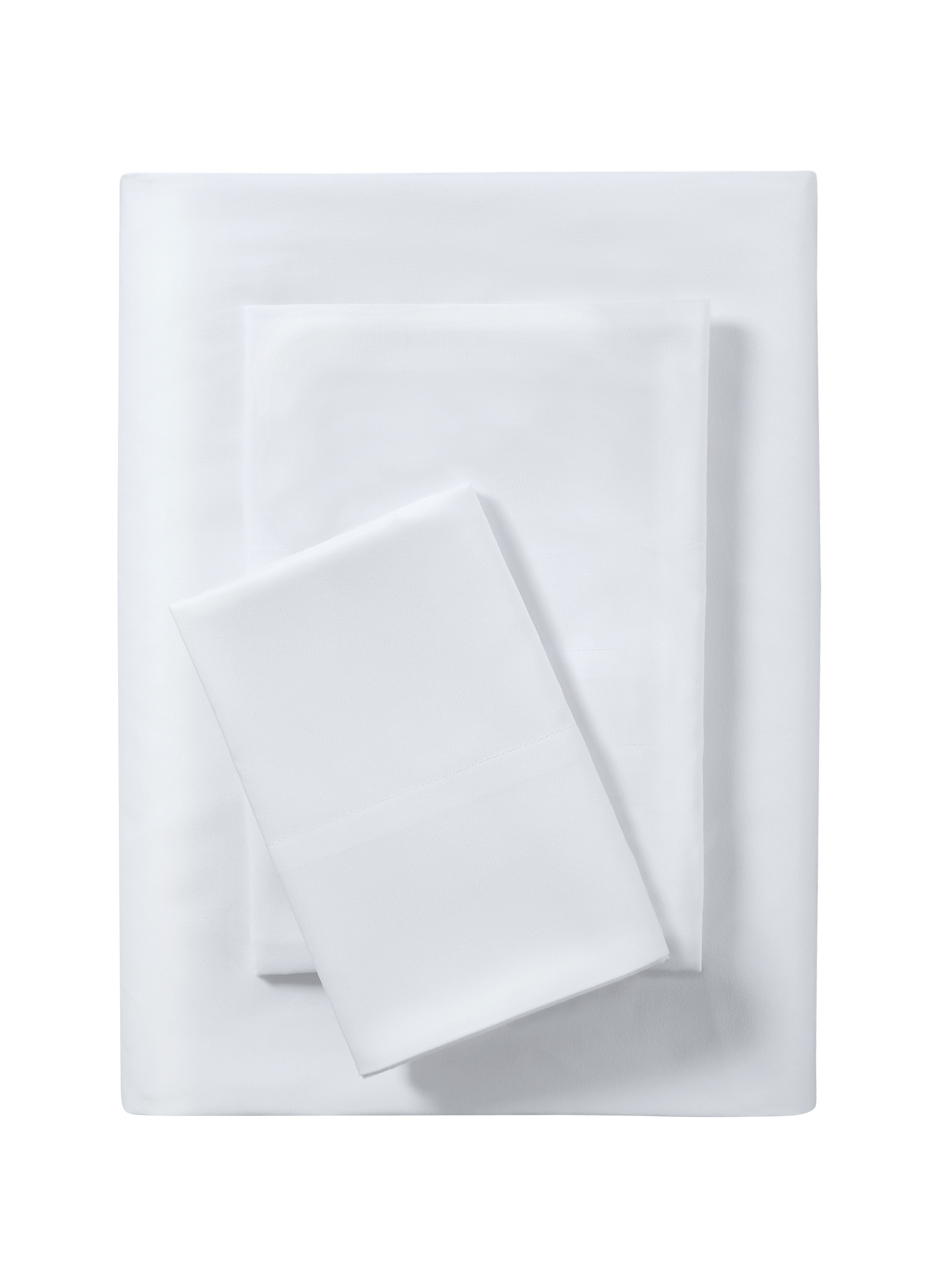 Mainstays Microfiber Bed Sheet Set Arctic White Twin 3 Piece - Walmart.com
