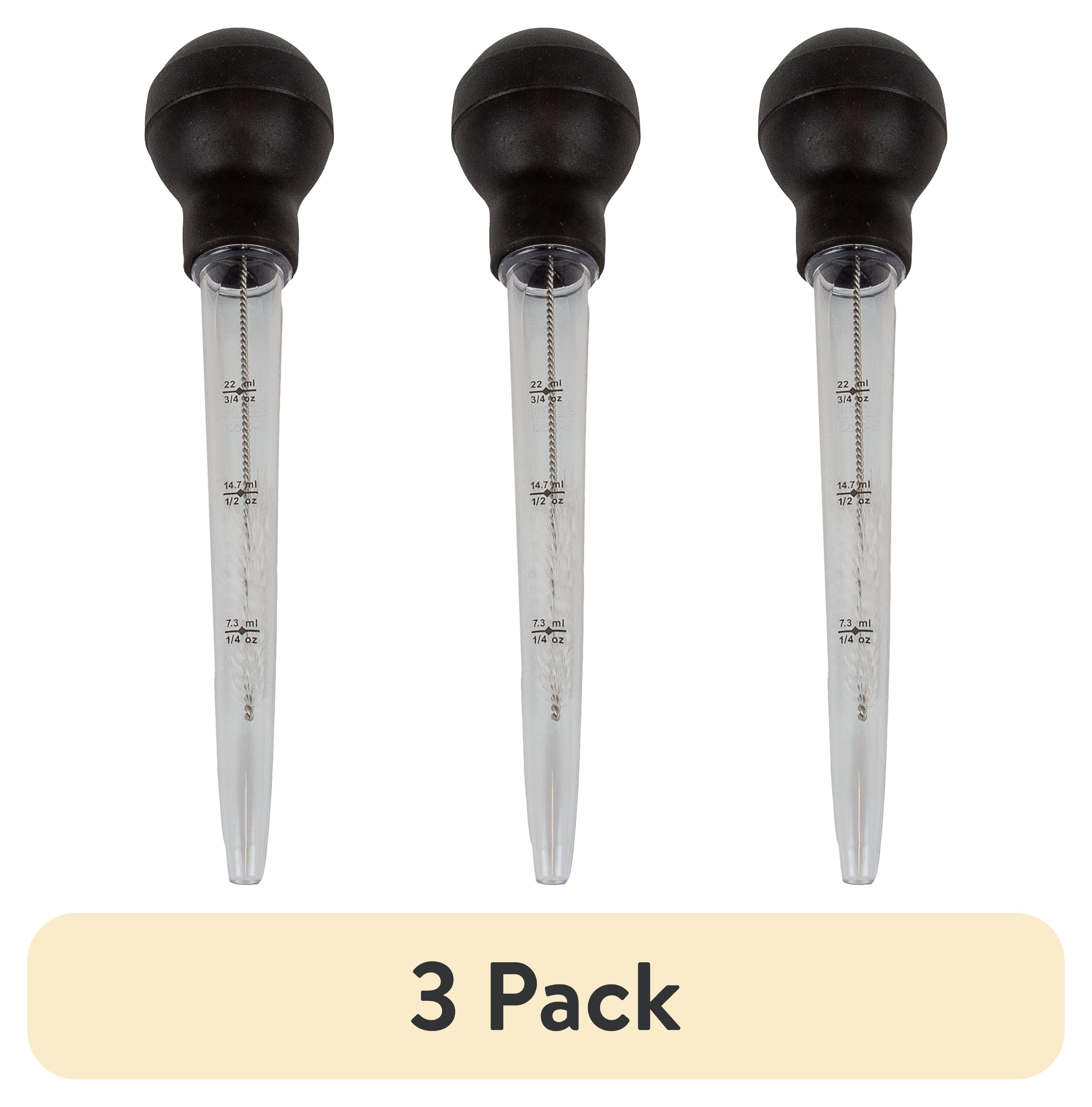 (3 pack) Mainstays Baster with Cleaning Brush and Dual Measurement Marks, 10.8" x 2.4" x 2.4 ...