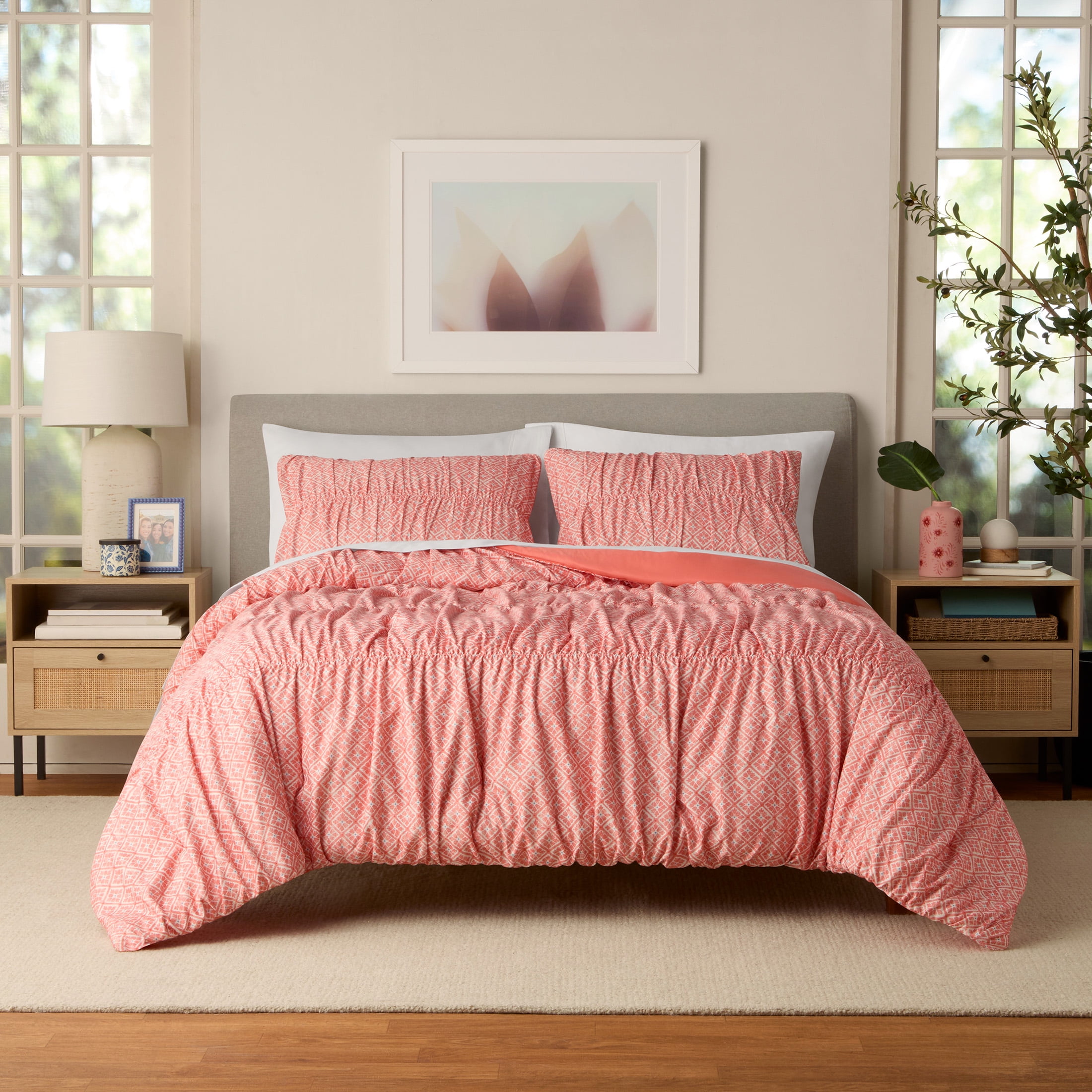 Mainstays by Becky G. & Alejandra 3-Piece Orange Warm Geo Comforter Set ...