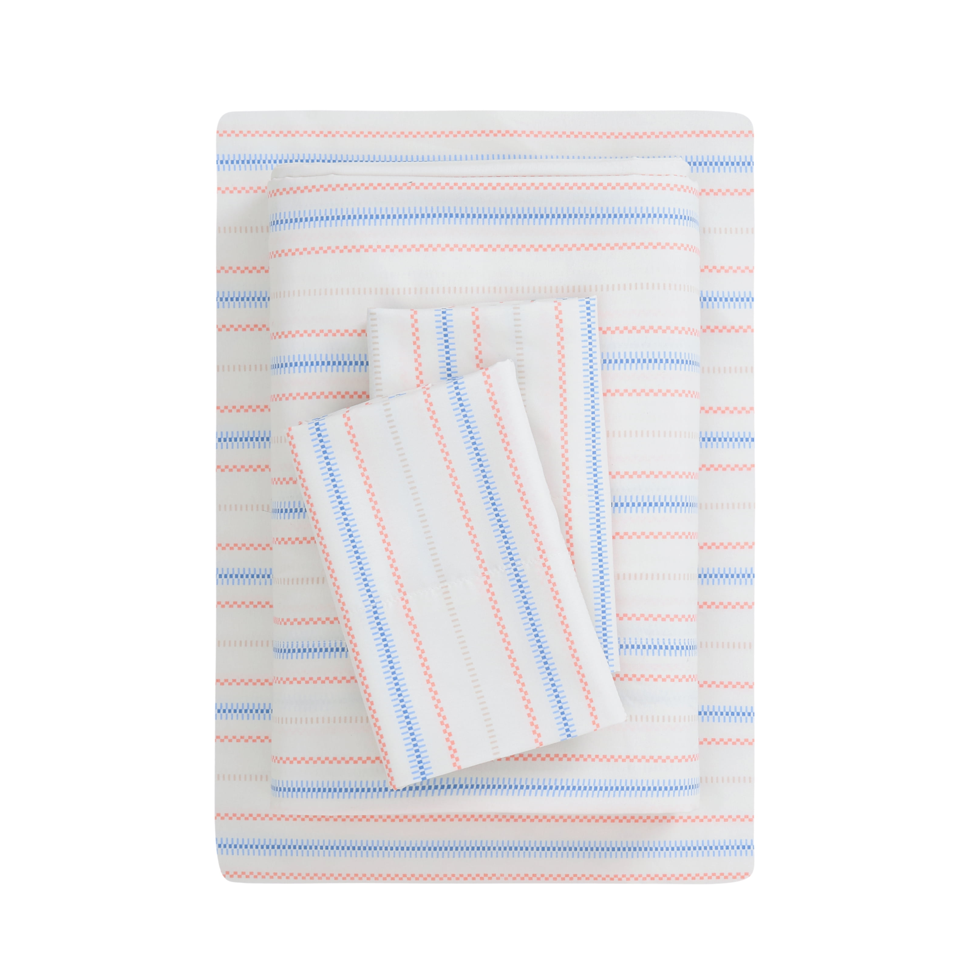 Mainstays by Becky G. & Alejandra 4-Piece Multicolor Woven Stripe Super ...
