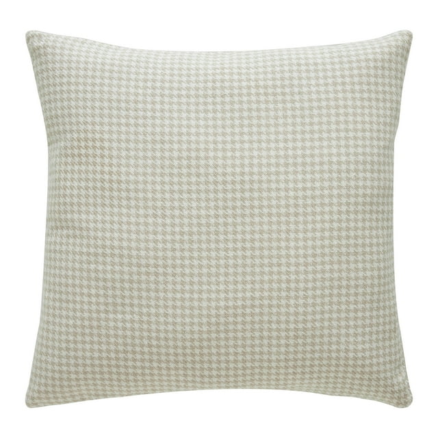 Mainstays 18" x 18" Beige Houndstooth Woven Decorative Pillow - Walmart ...