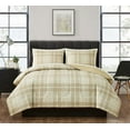 Mainstays Beige Plaid Reversible 5 Piece Bed In A Bag Comforter Set