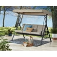 Mainstays Belden Park 3 Person Convertible Daybed Outdoor Steel Porch ...