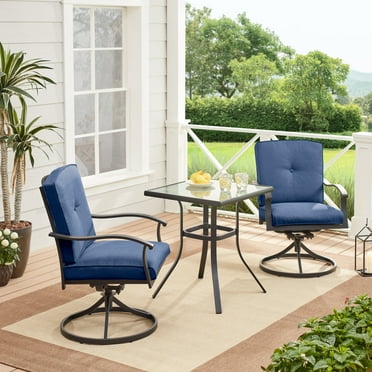 Mainstays Stanton 4-Piece Outdoor Patio Conversation Set, Brown ...