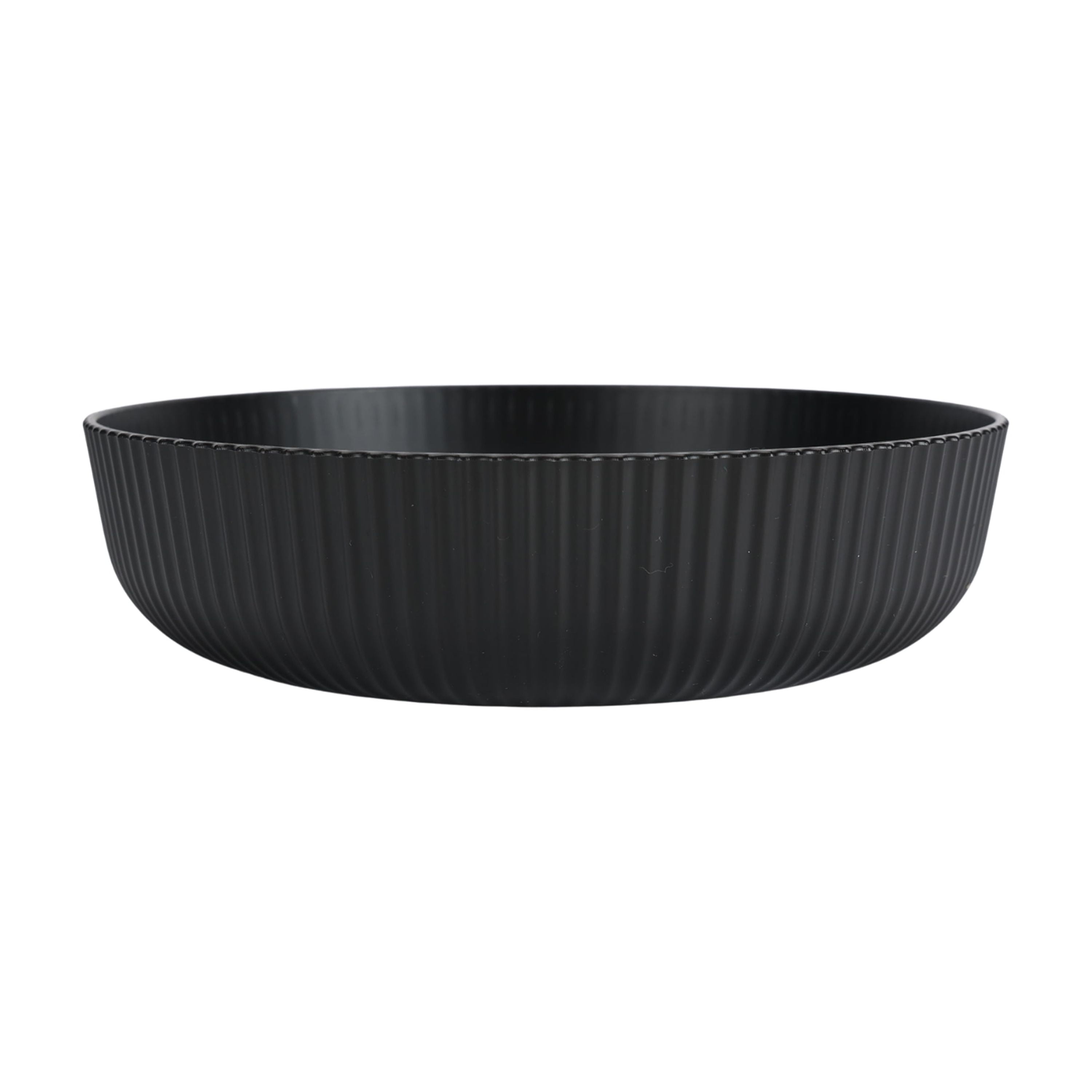 Mainstays Eco-Friendly Recycled Plastic Dinner Bowl 43 Ounce Black ...