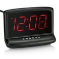 Mainstays Black Electric Digital Deep Sleep Alarm Clock with Large 1.4 ...
