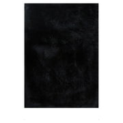 Black Furry Rug