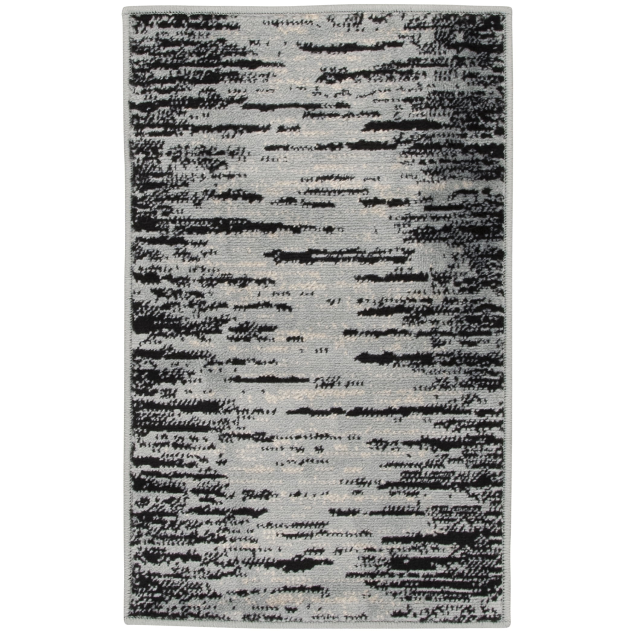 Free Shipping! Mainstays Modern Abstract 3pc Indoor Rug Set with Black ...