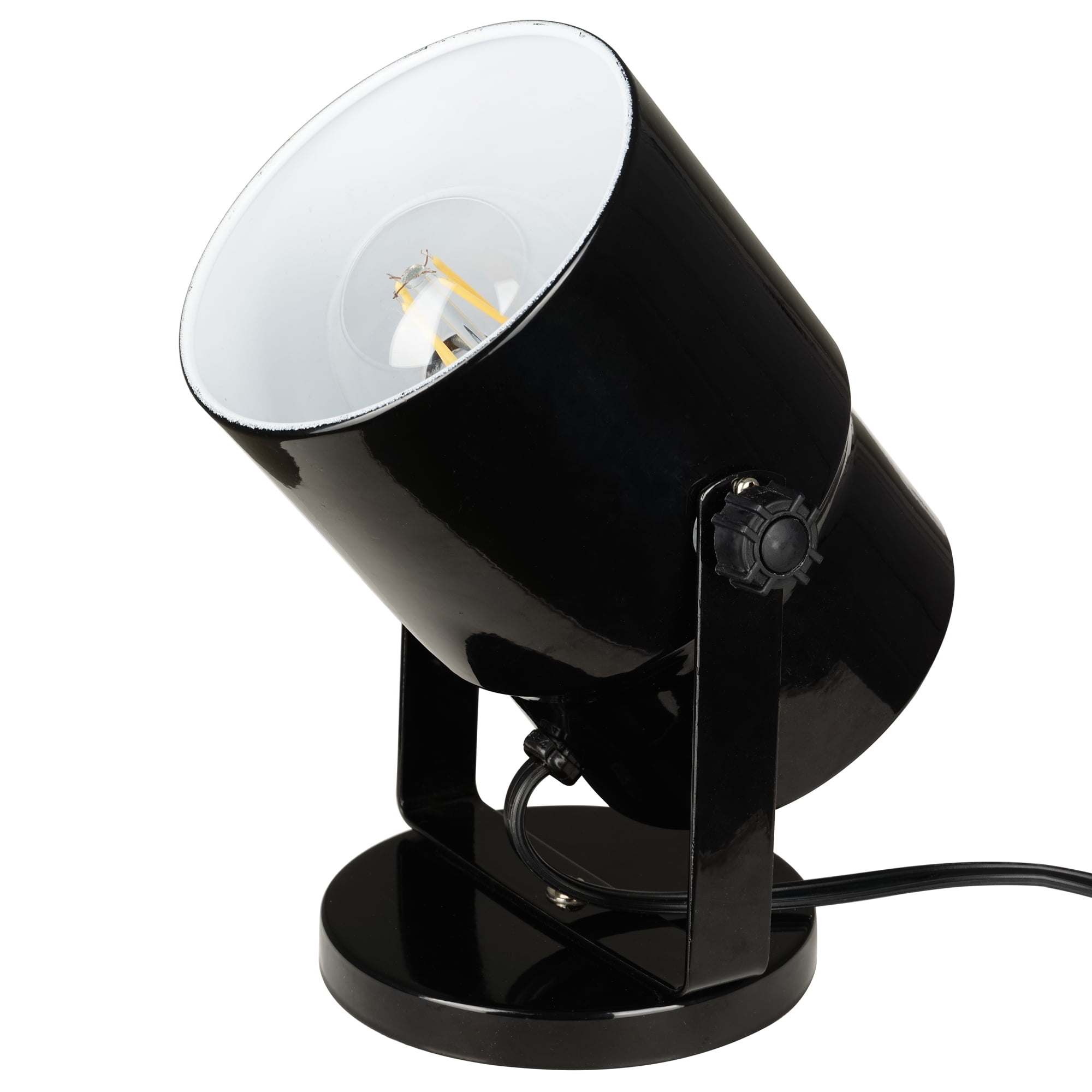 Brandclub - Mainstays Black Metal Transitional Spotlight Accent Lamp 7. ...