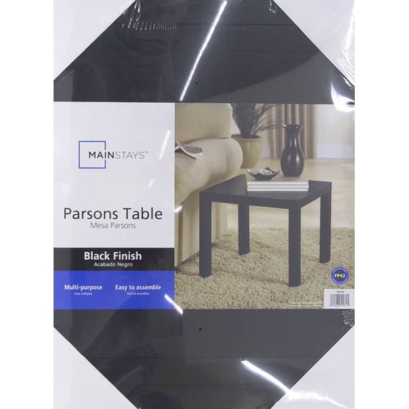Mainstays Black Parsons End Table - Walmart.com