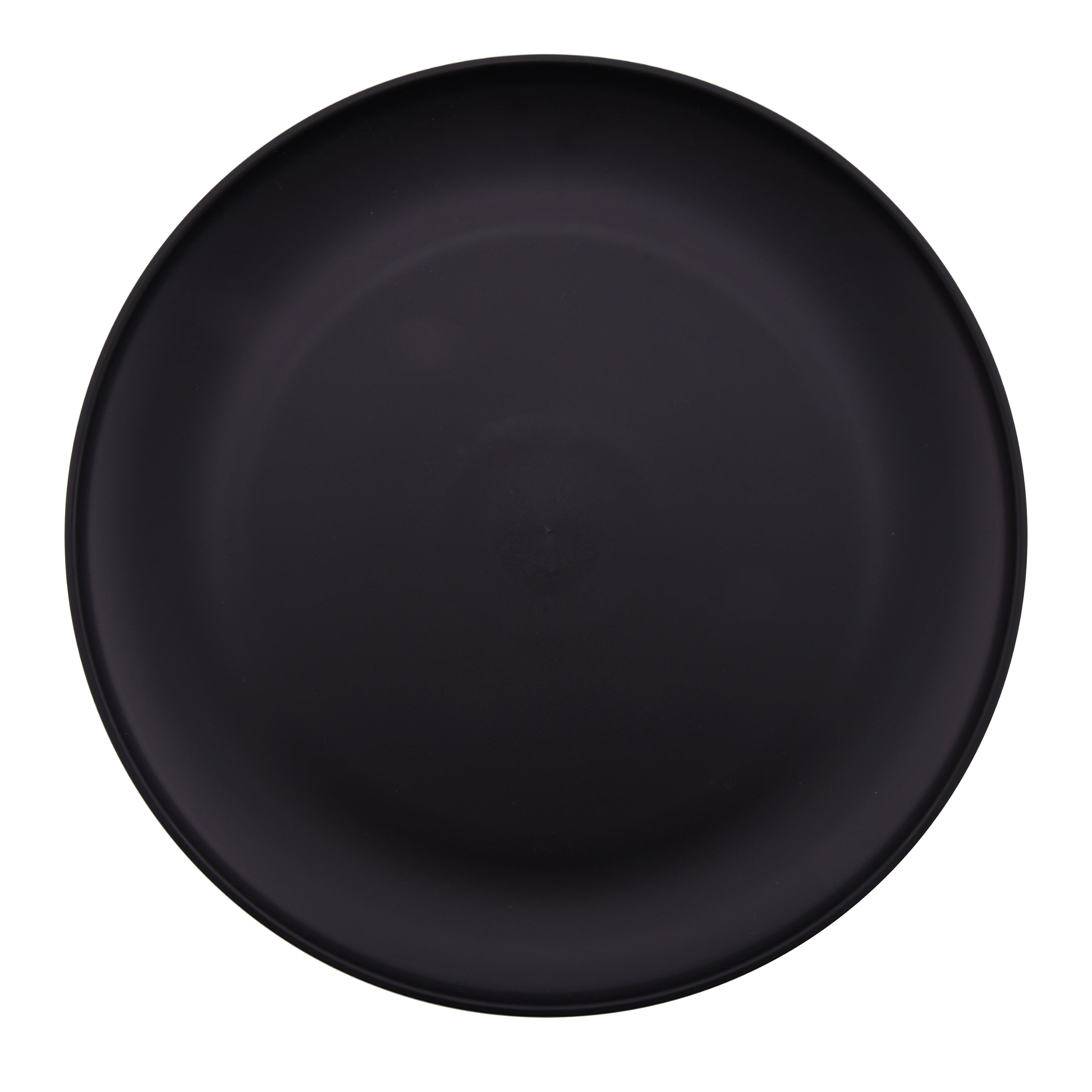 Mainstays - Black Round Plastic Plate, 10.5-inch - Walmart.com