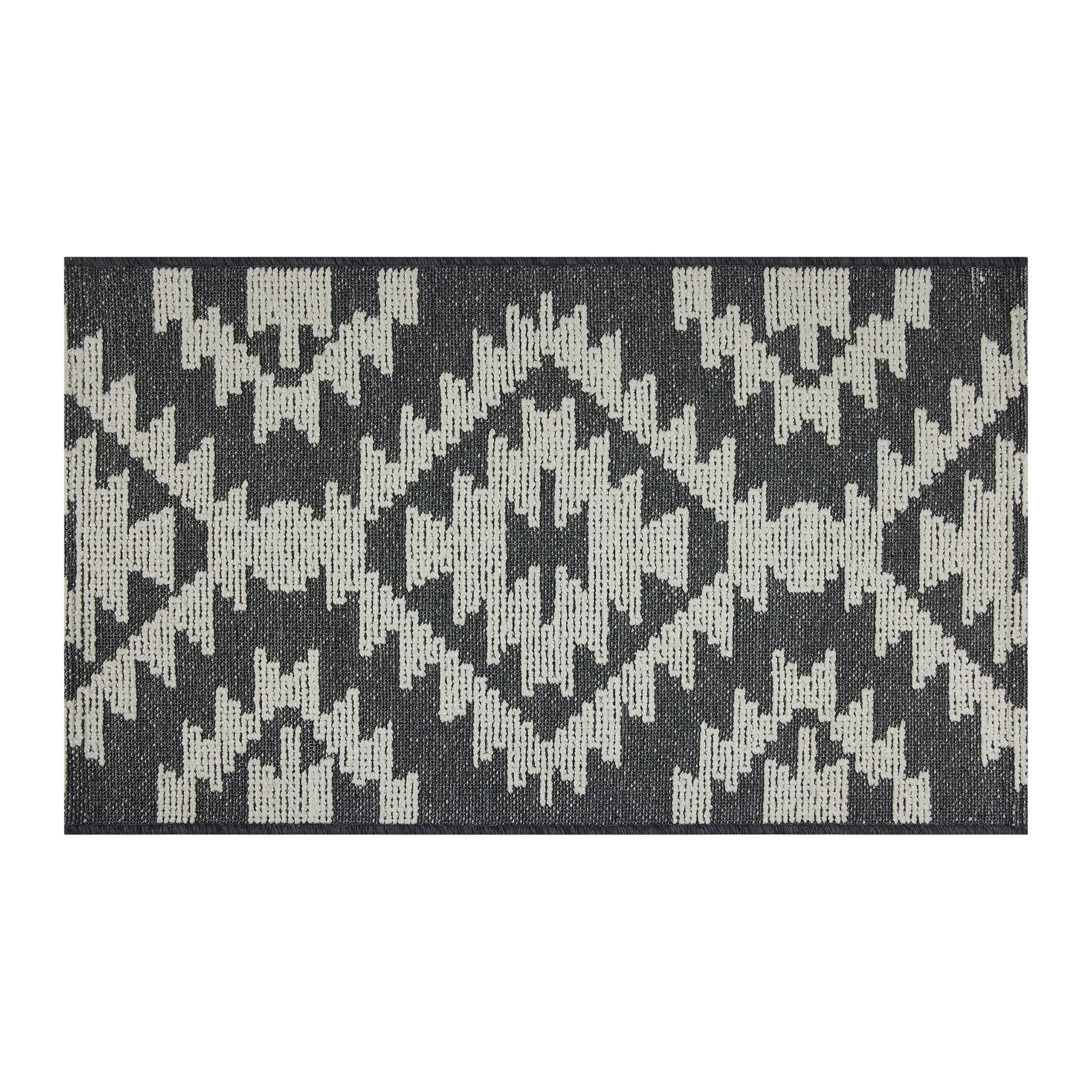 Mainstays Black & White Southwest 27" x 45" Indoor Accent Rug - Walmart.com