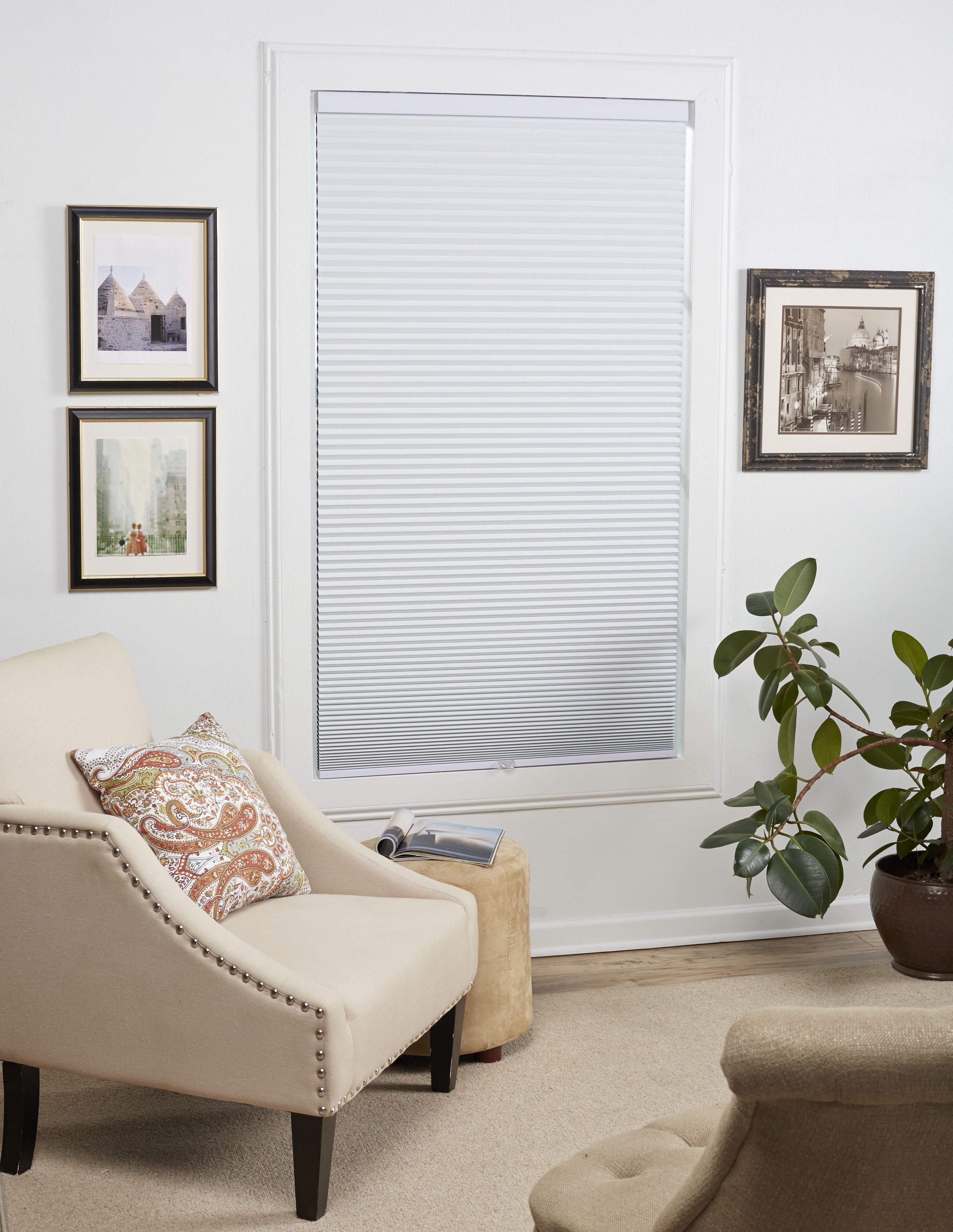 Mainstays Blackout Cellular Honeycomb Shade, White - Light Blocking ...