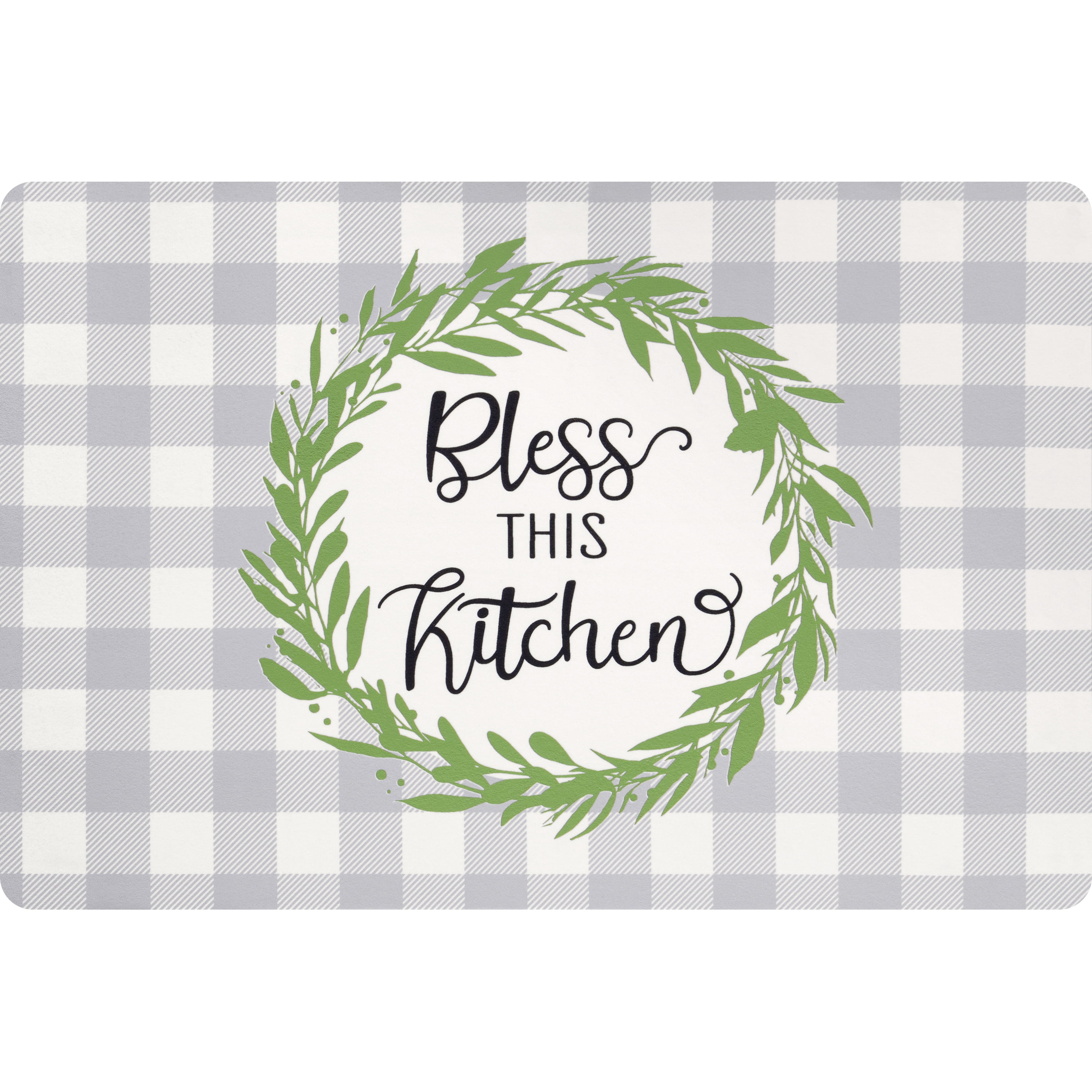 Mainstays Bless This Kitchen Mat 18x27 Ergonomic Cushion Indoor Anti ...