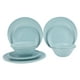 Mainstays - Blue 12-Piece Eco-Friendly Recycled Plastic Dinnerware Set ...