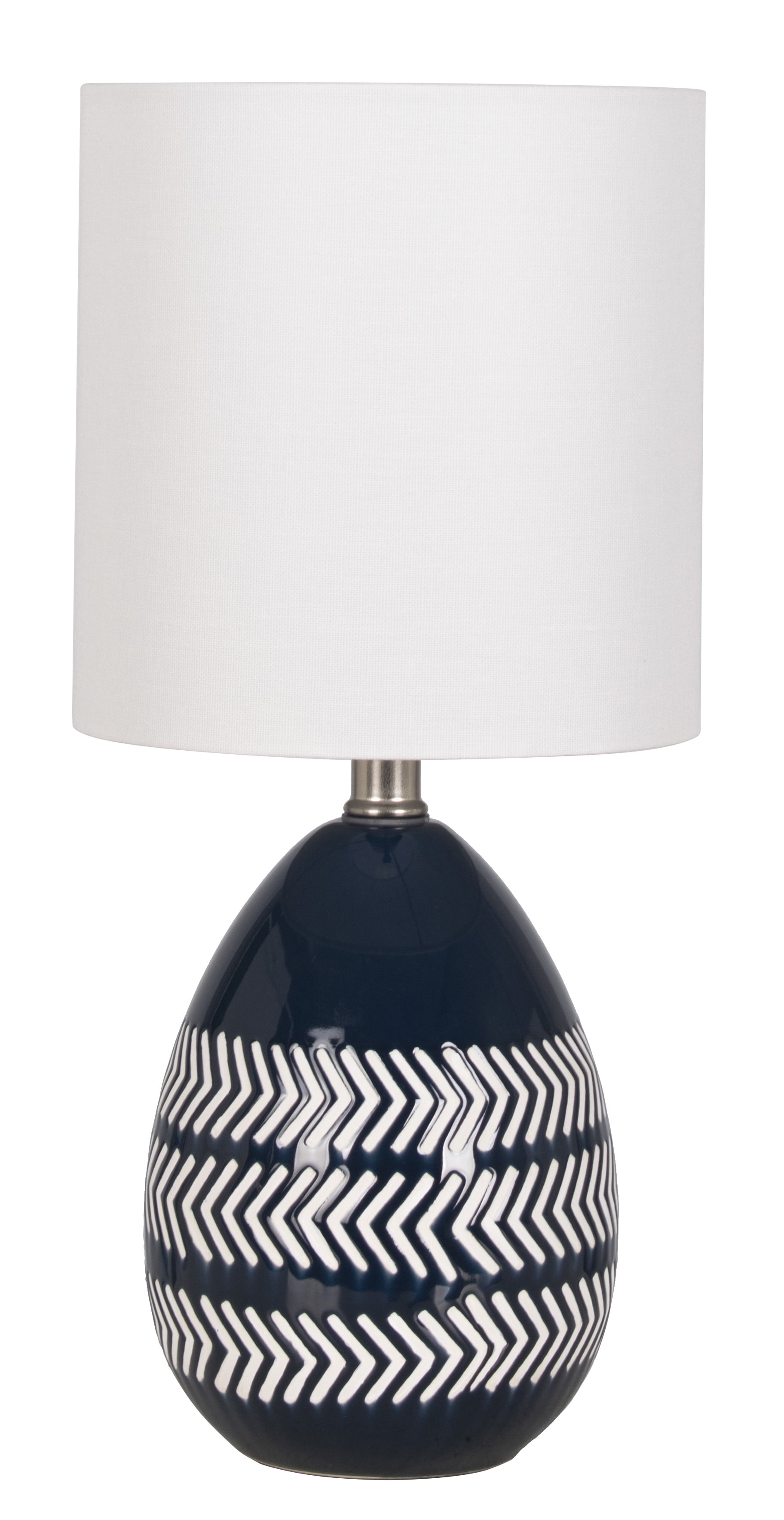 Mainstays Blue Arrow Ceramic 17" Grab and Go Table Lamp with LED ...