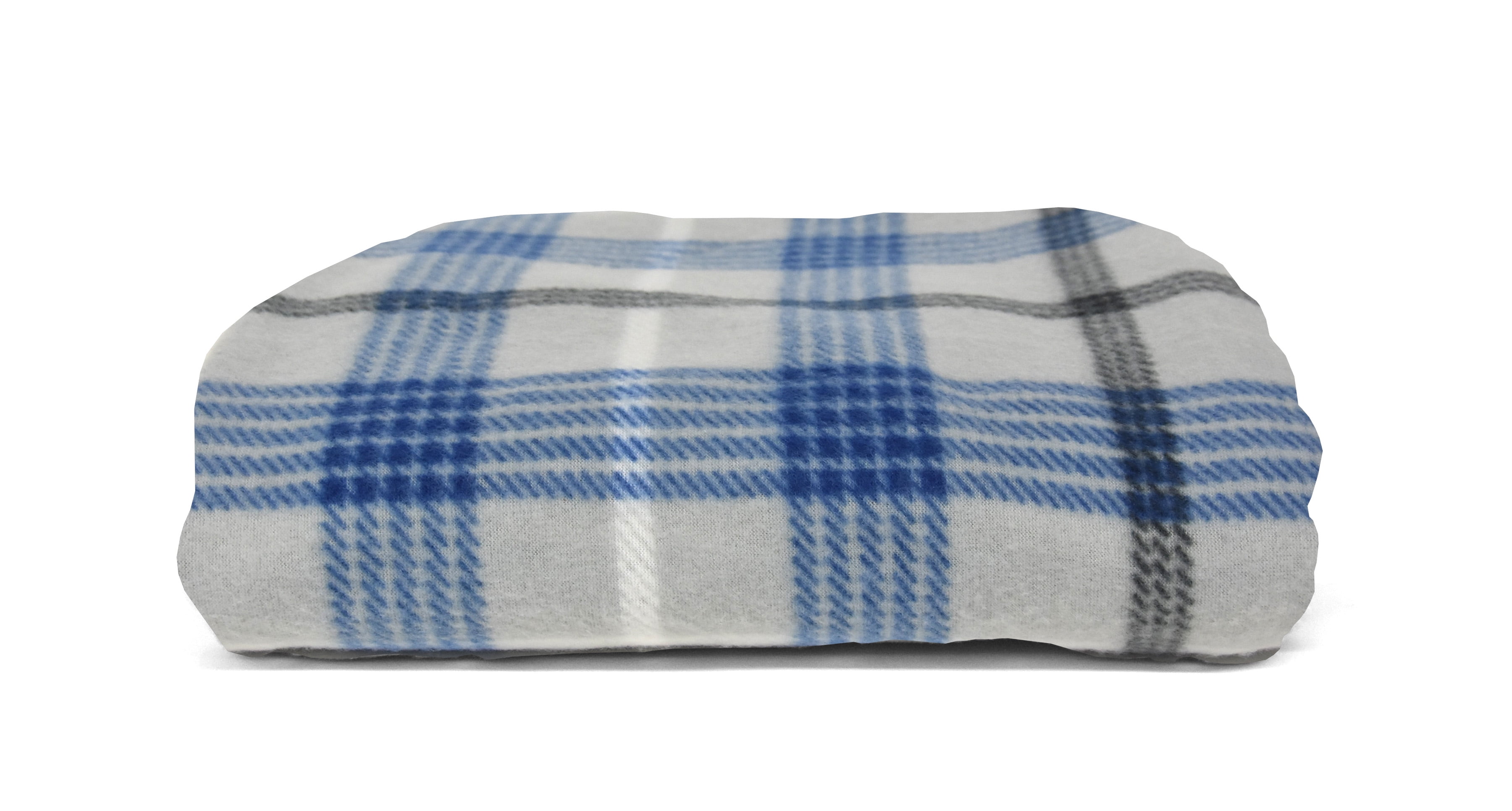 Mainstays Blue Gray Plaid Fleece Throw Blanket 50 x 60 Warm Cozy Plush ...
