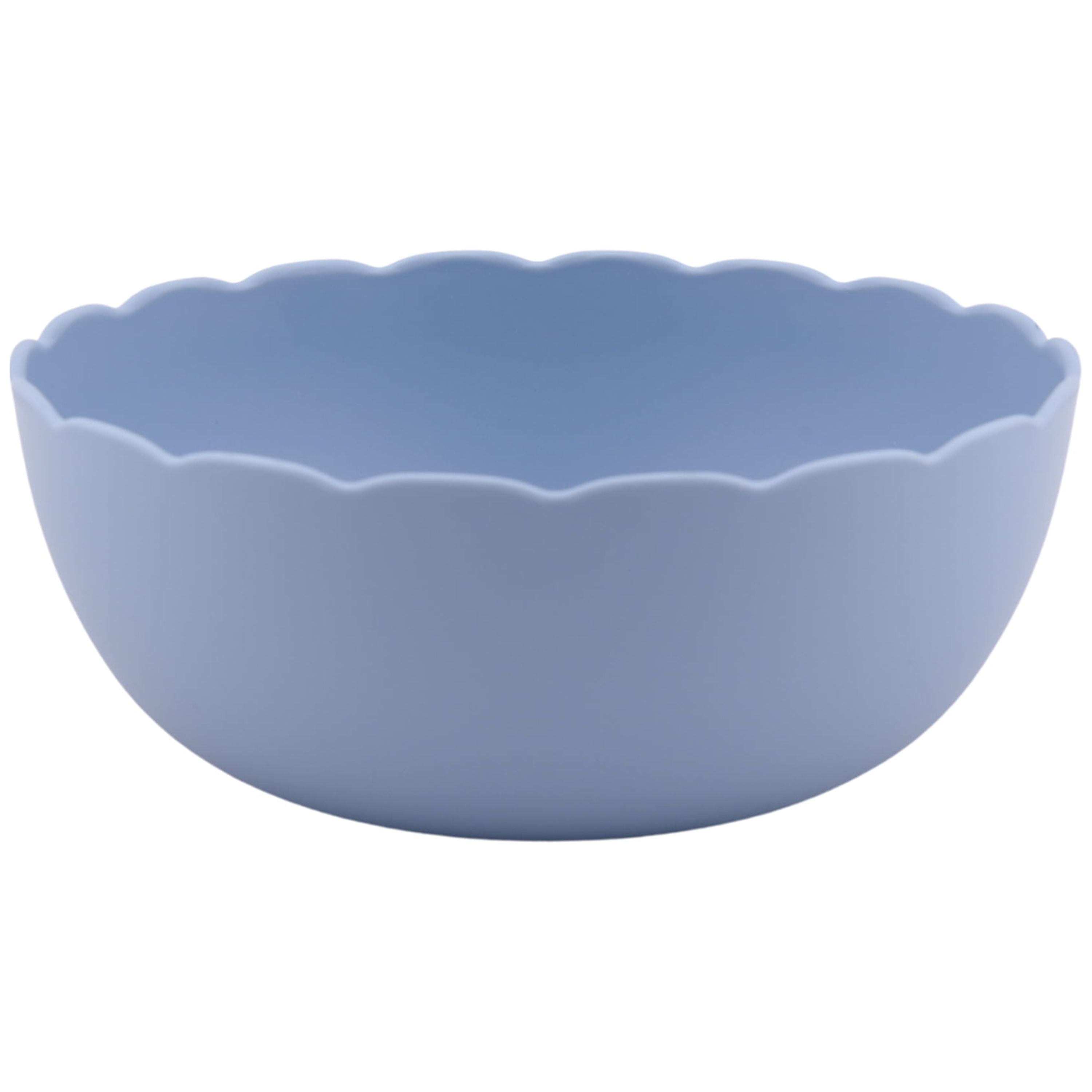 Mainstays - Blue Round Plastic Bowl, Scalloped, 38-Ounce - Walmart.com