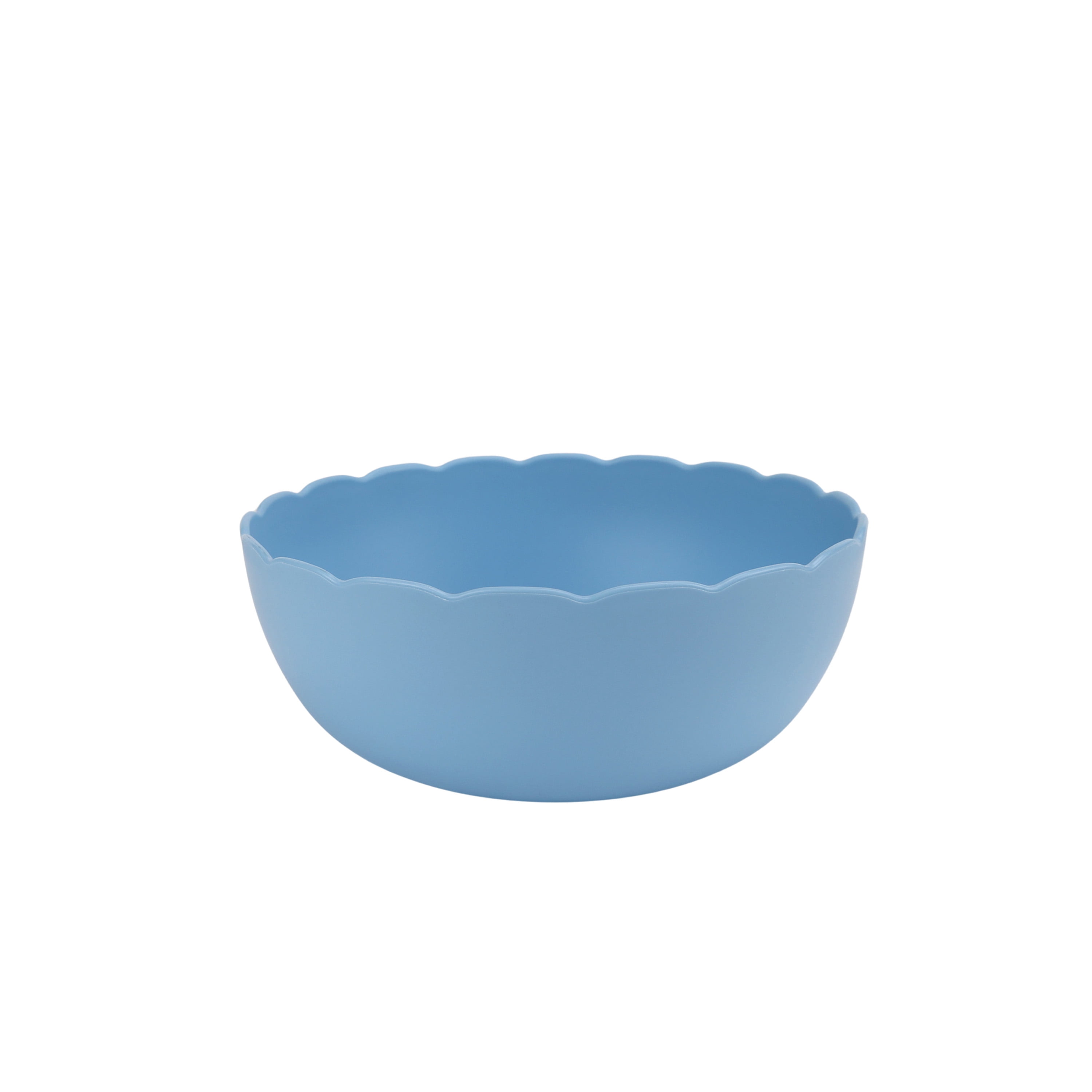 Mainstays - Blue Round Plastic Bowl, Scalloped, 38-Ounce - Walmart ...