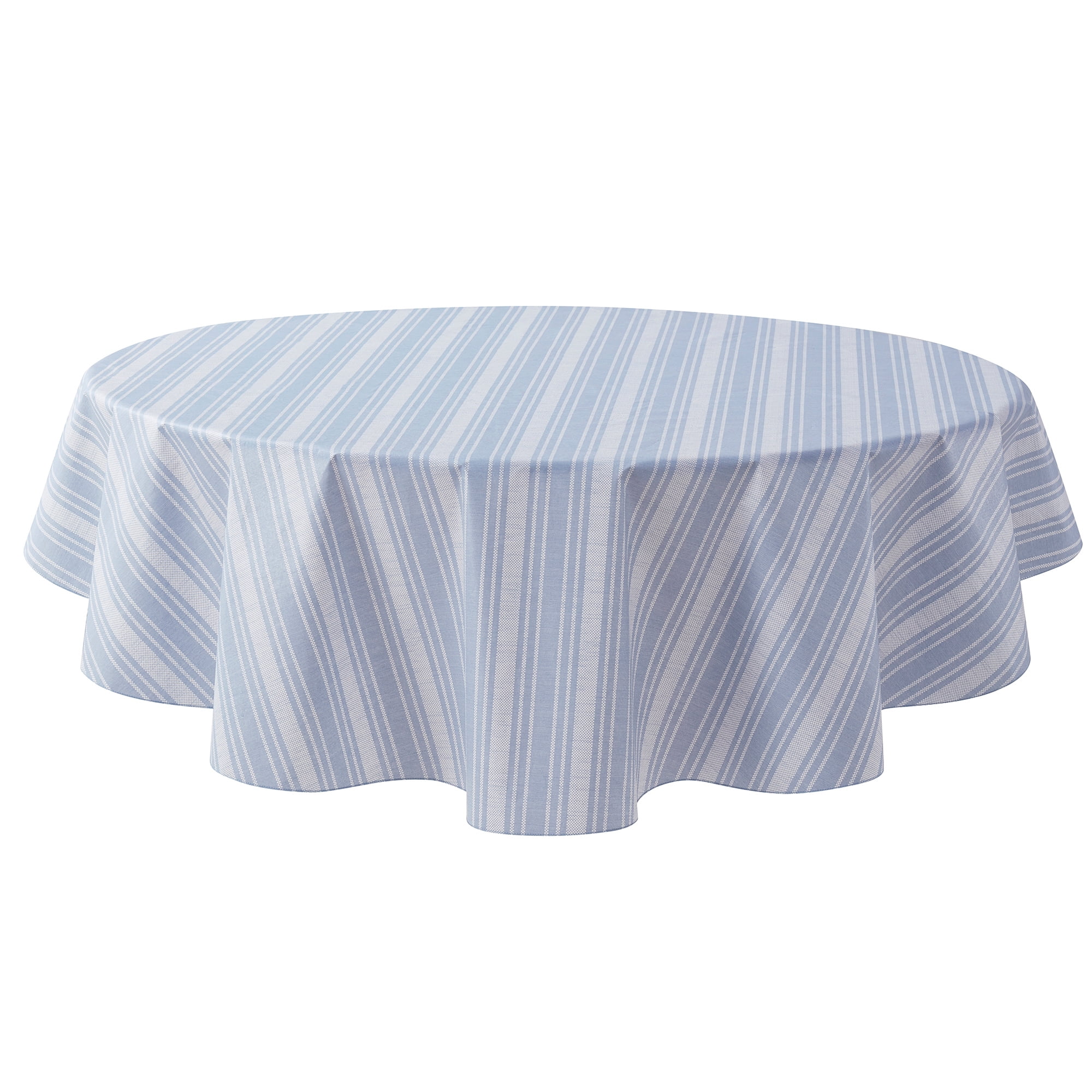 Mainstays PEVA Everyday, Indoor & Outdoor Tablecloth 70" Round, Saville ...