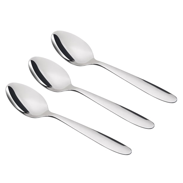 Mainstays Breck Stainless Steel Teaspoon Set, 3 Piece Tableware Set ...