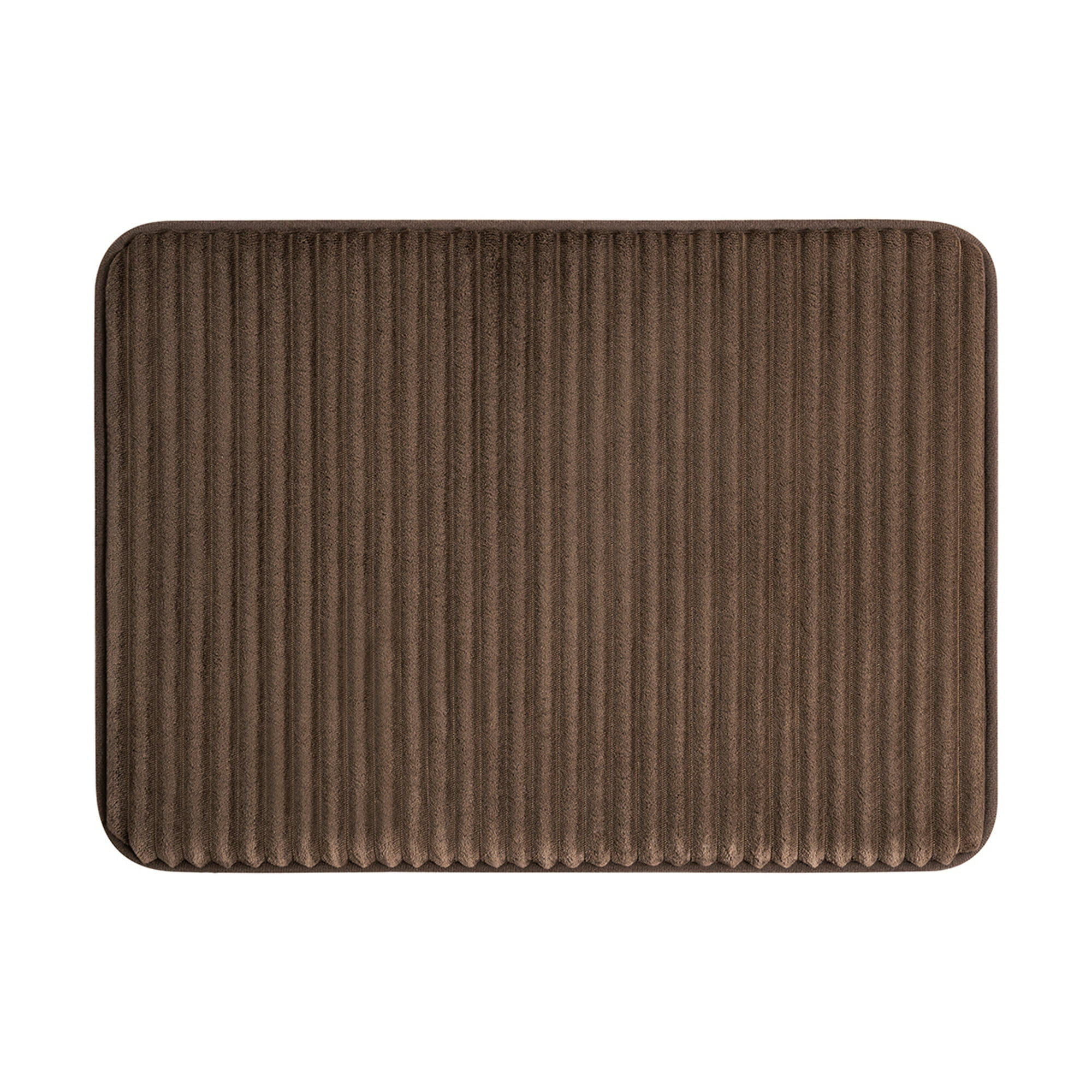 Mainstays Brown 2-Piece Performance Foam 17"x 24" Bath Rug Set ...