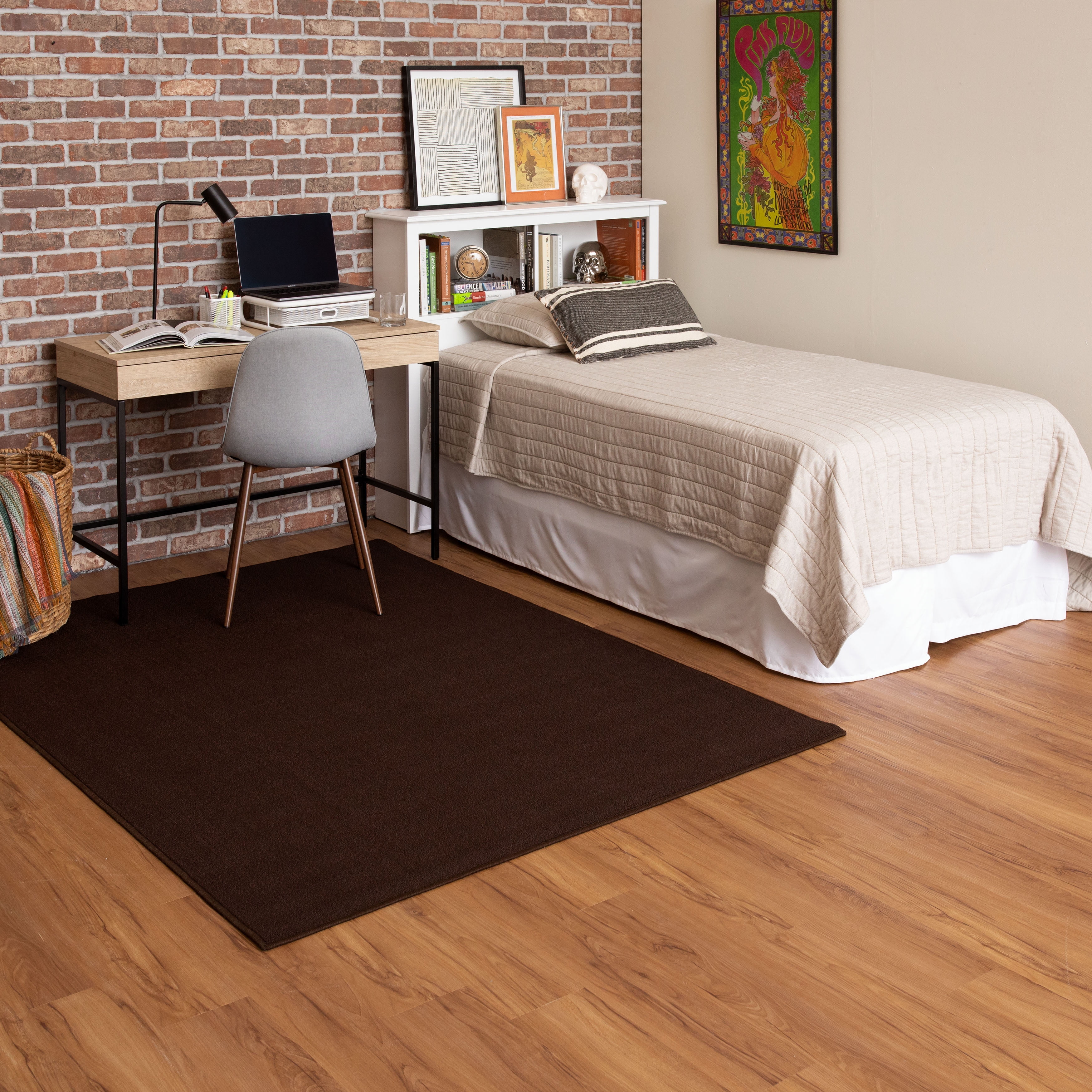Mainstays Brown Titan Area Rug - 5 x 7 - Permastrand Fiber - Walmart.com