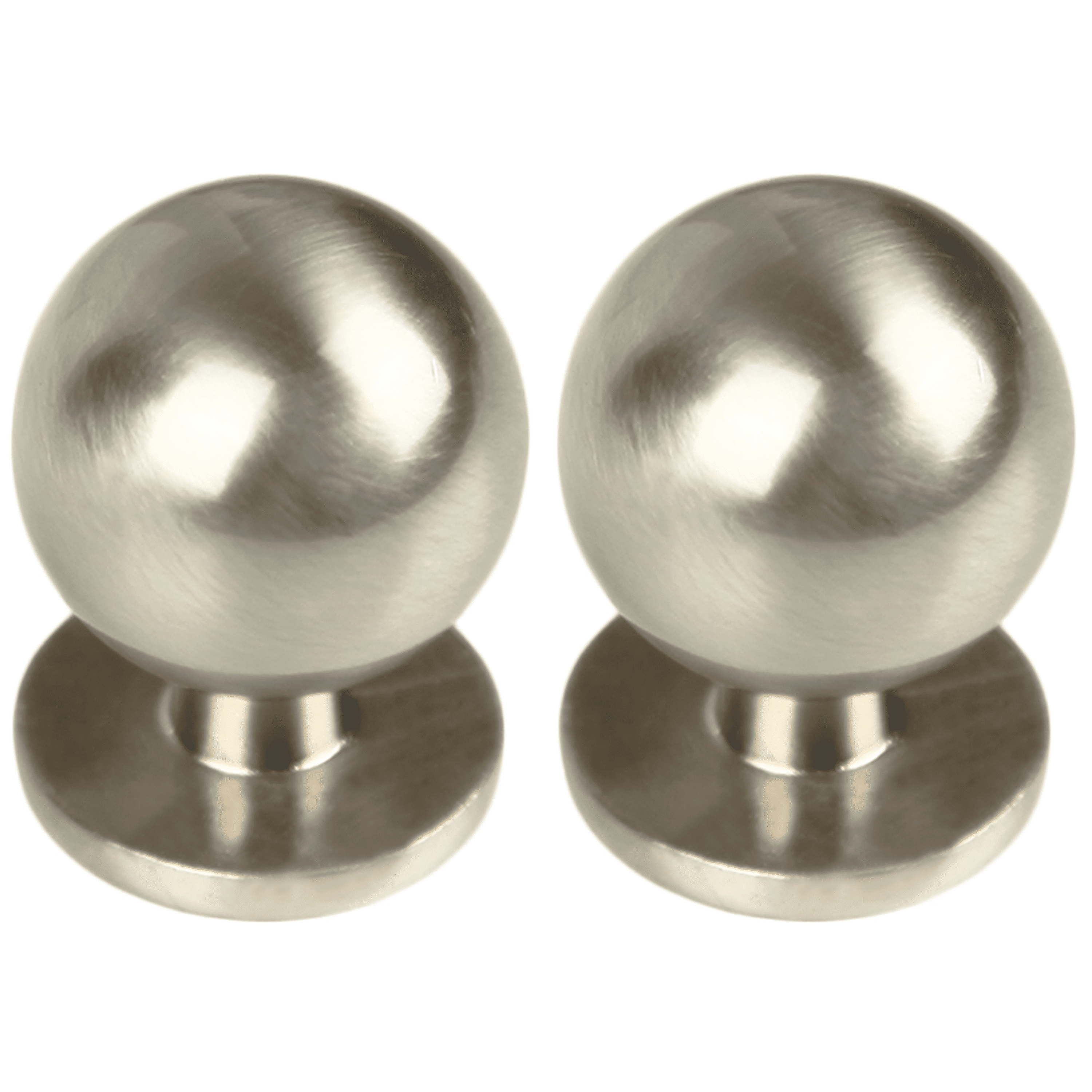 Mainstays Brushed Nickel Round Ball Knob 2 Pack Zamak Cabinets Drawer ...