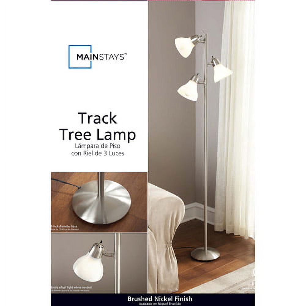 Mainstays Brushed Nickel Track Tree Lamp - Walmart Business Supplies